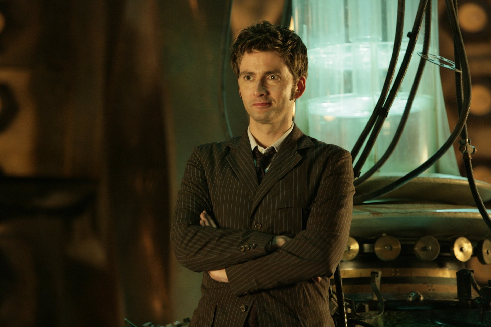 Doctor Who 2005 HD Wallpaper: The Tenth Doctor in the TARDIS