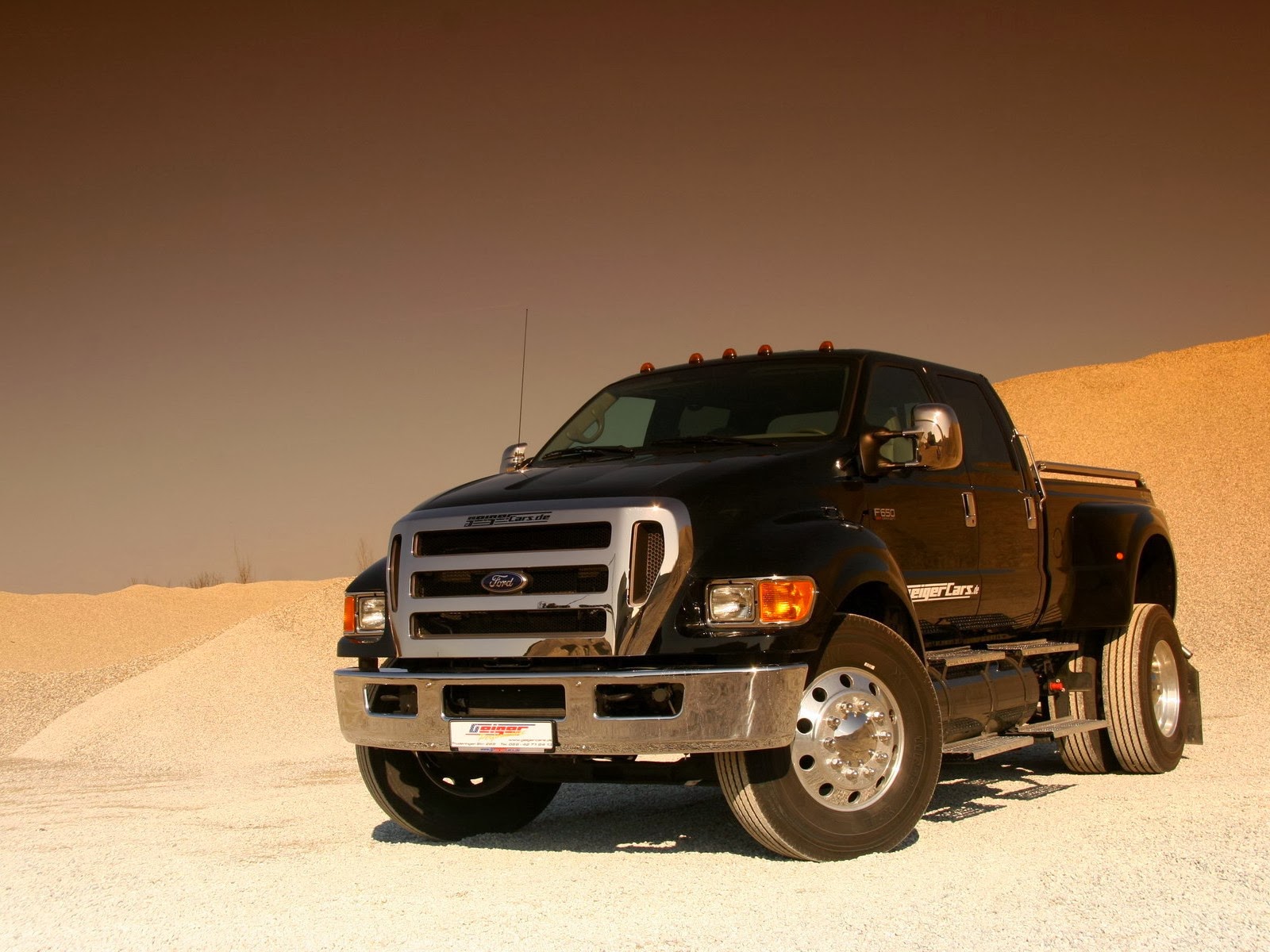 Download Black Car Car Vehicle Ford F-650 Wallpaper