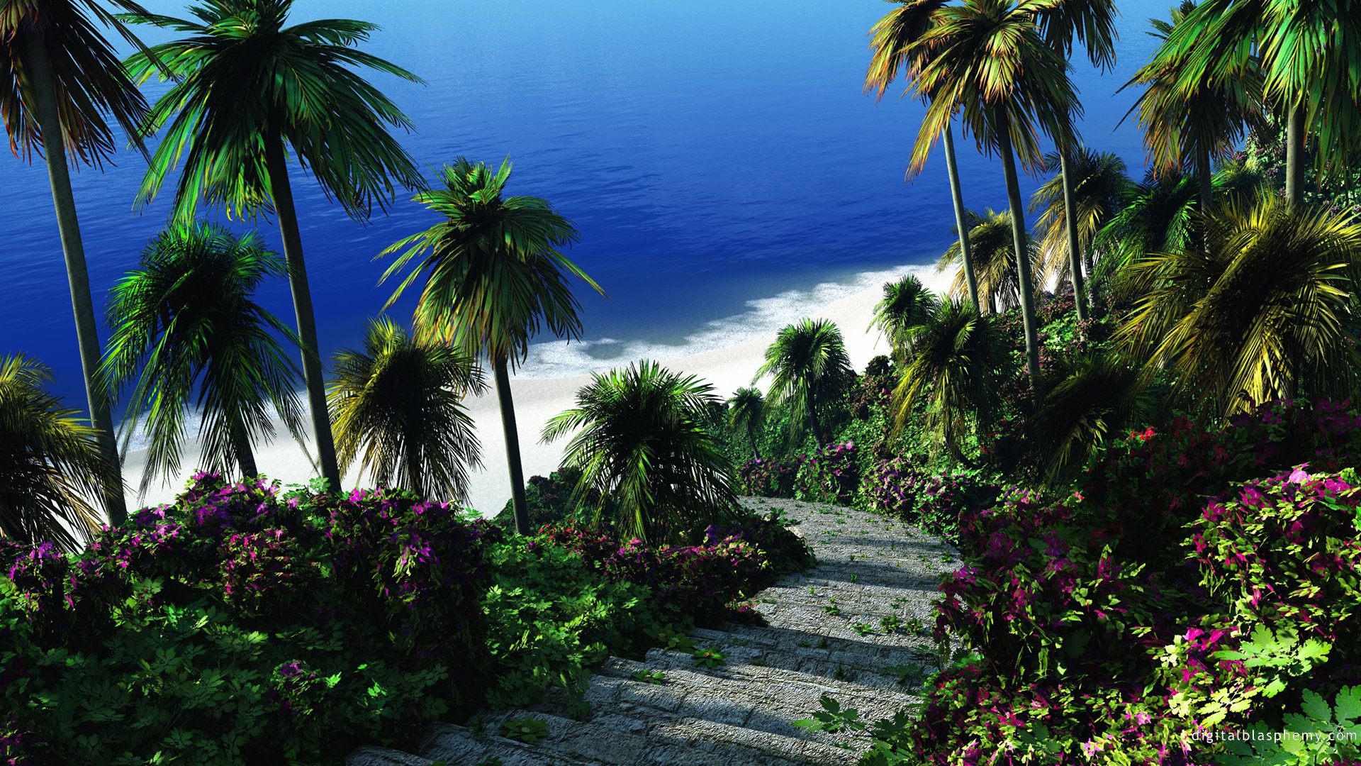 Tropical Beach Escape – Stunning Nature HD Wallpaper