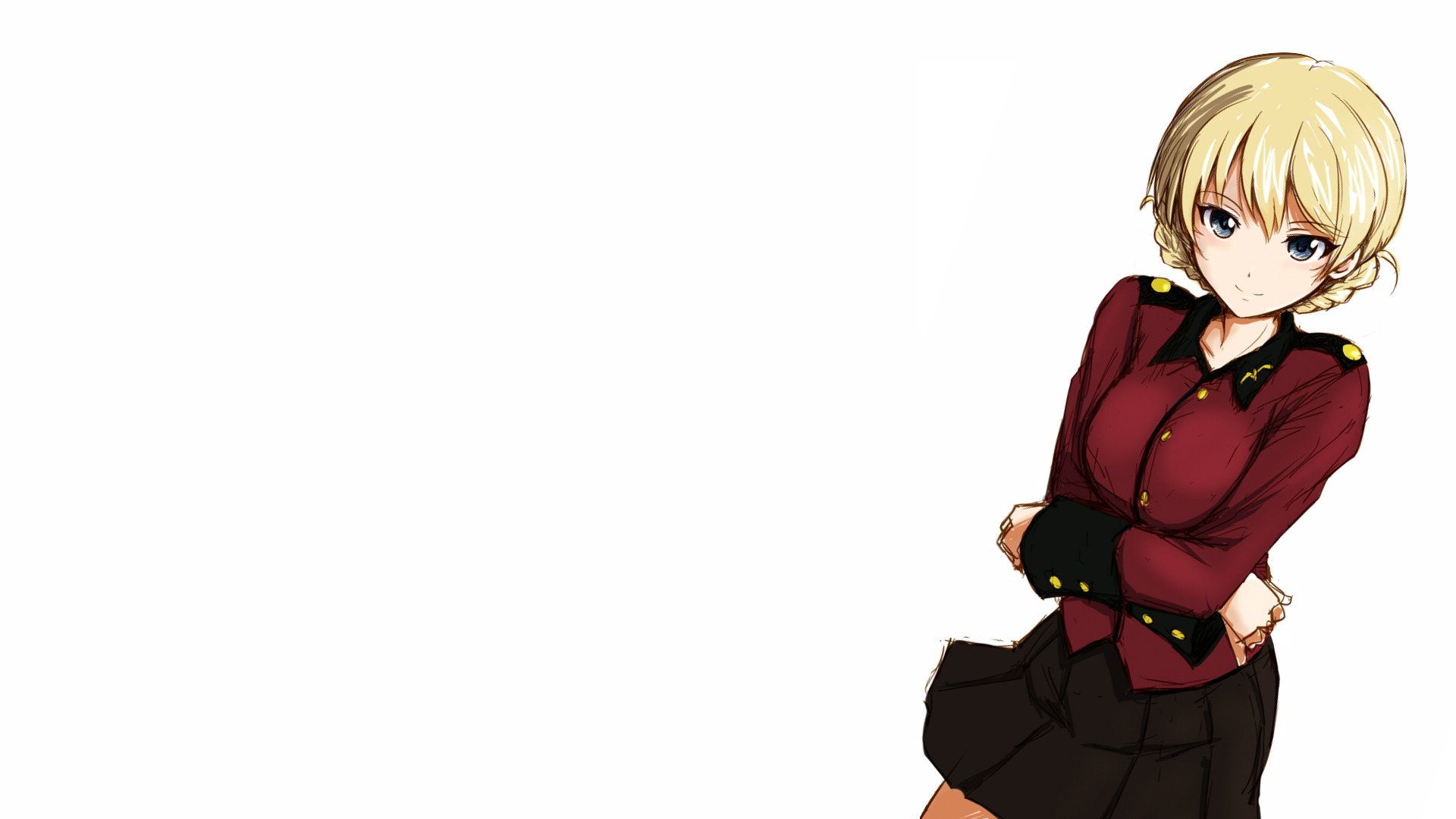 Girls und Panzer HD Anime Wallpaper – Bold Blonde Commander Spotlight