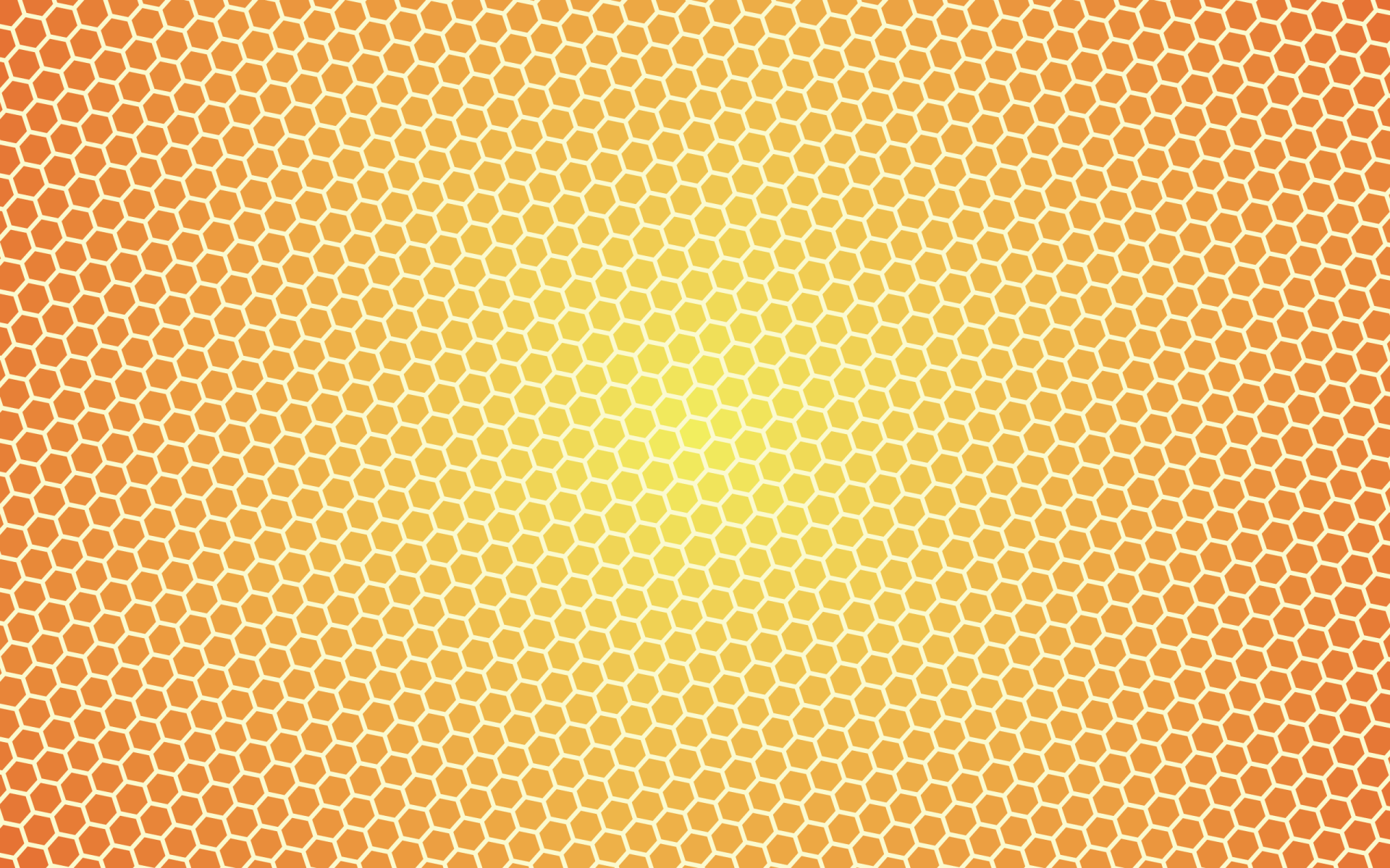 Minimalist Hexagon Pattern: Vibrant Orange HD Wallpaper