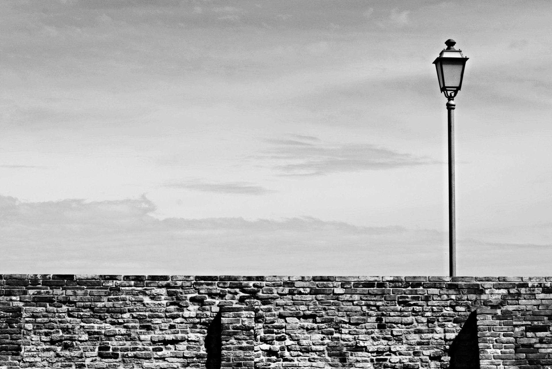 Download Black & White Man Made Lamp Post HD Wallpaper