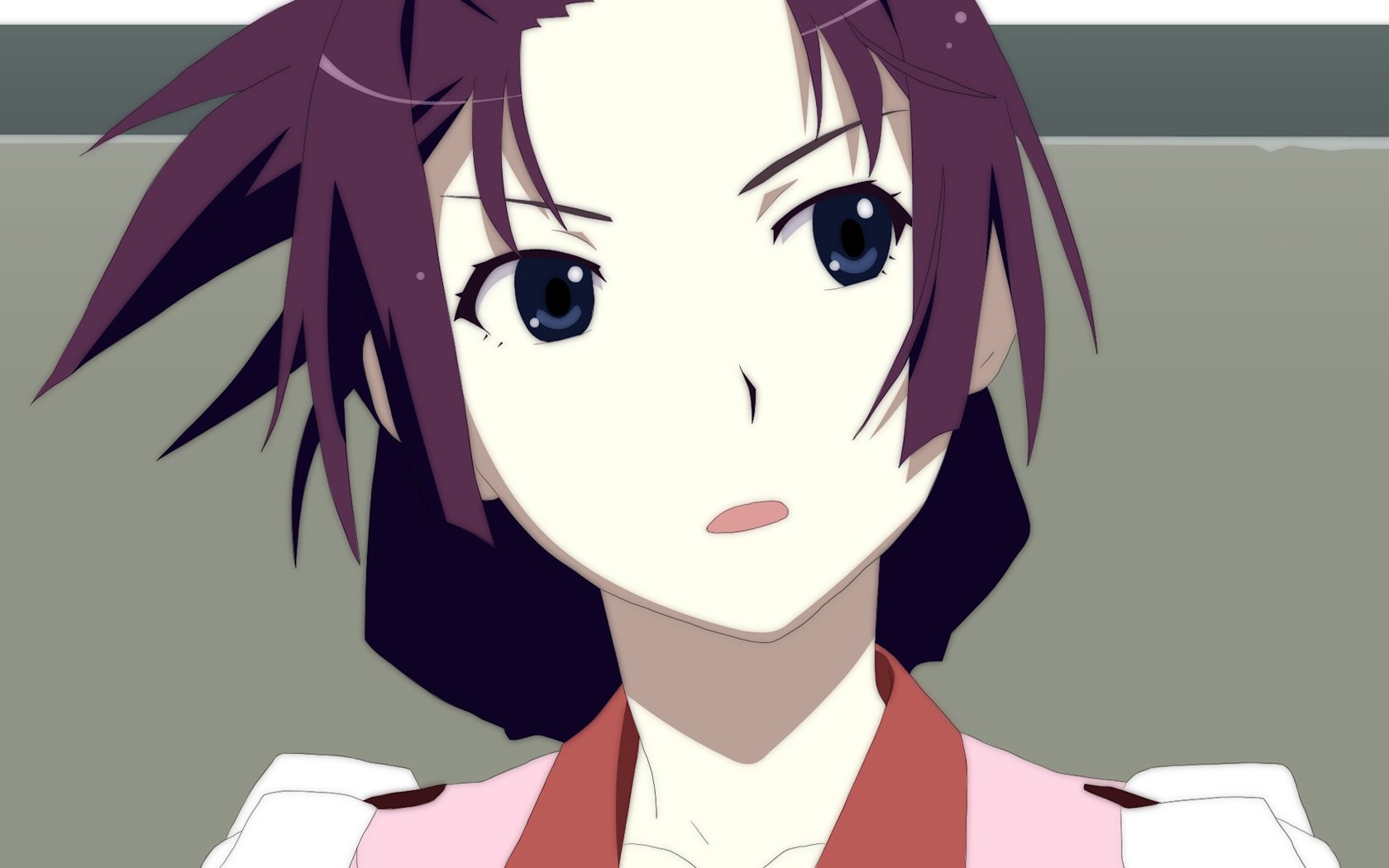 Download School Uniform Blue Eyes Purple Hair Hitagi Senjōgahara Anime ...