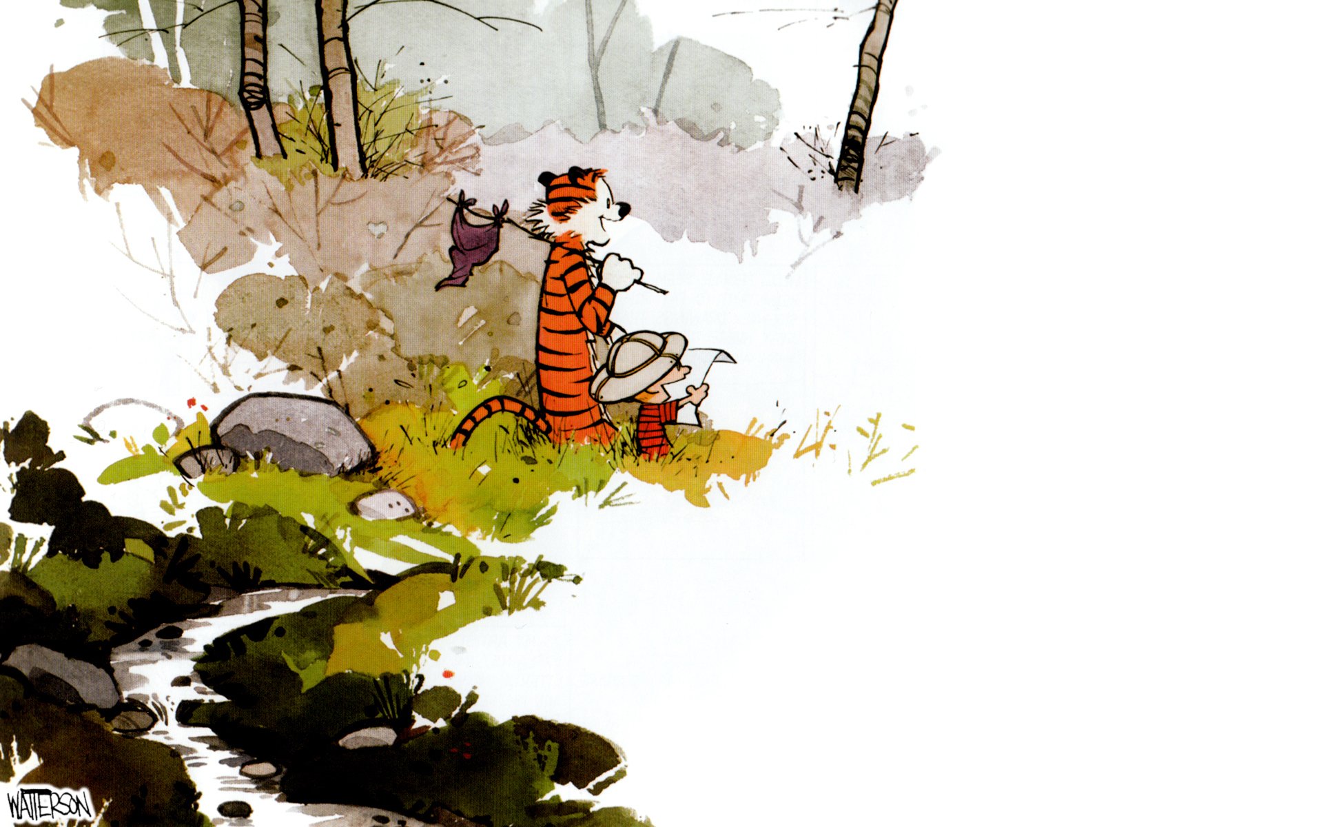 Download Comic Calvin & Hobbes HD Wallpaper