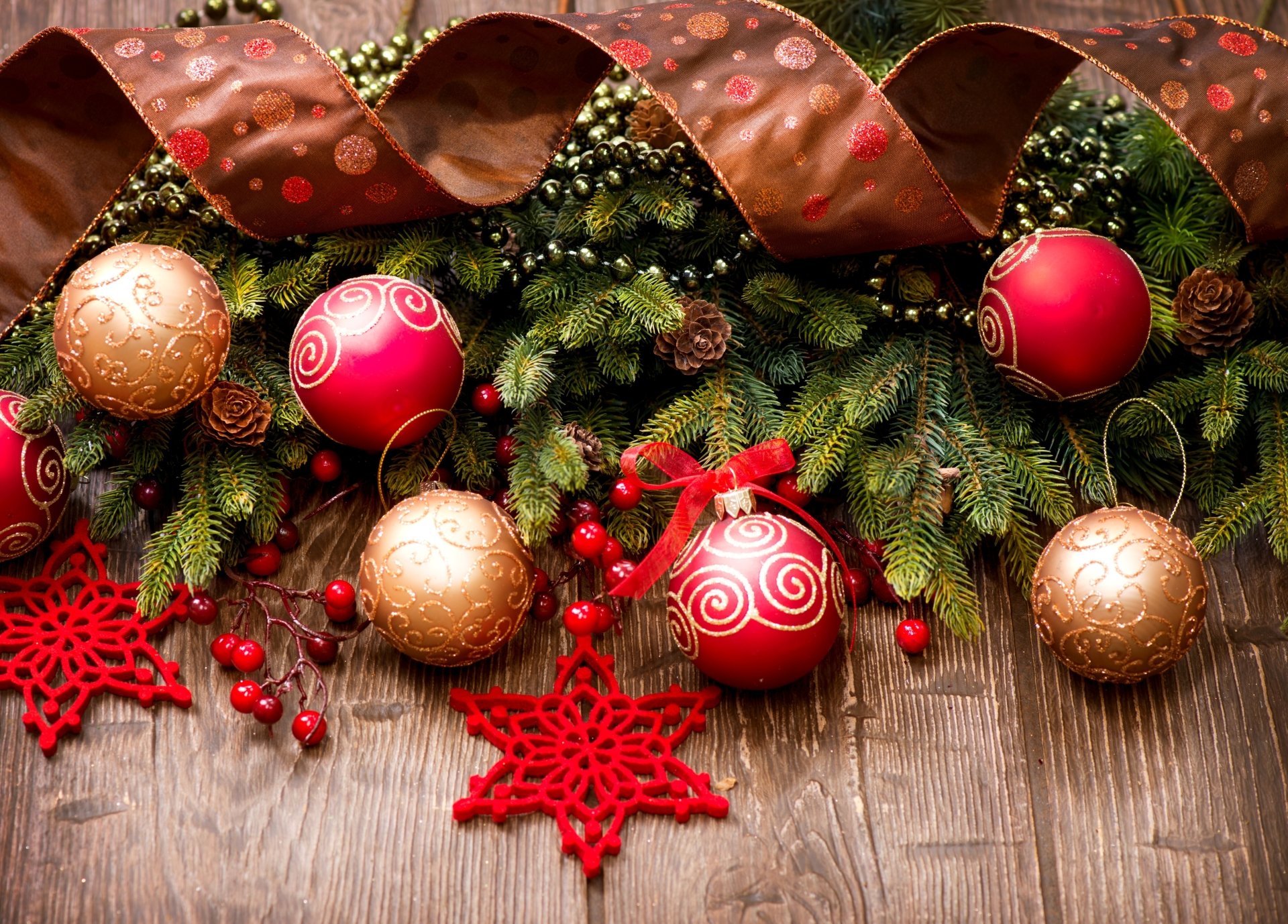 Festive Ribbon Ornament Christmas Magic 4K Ultra HD Holiday