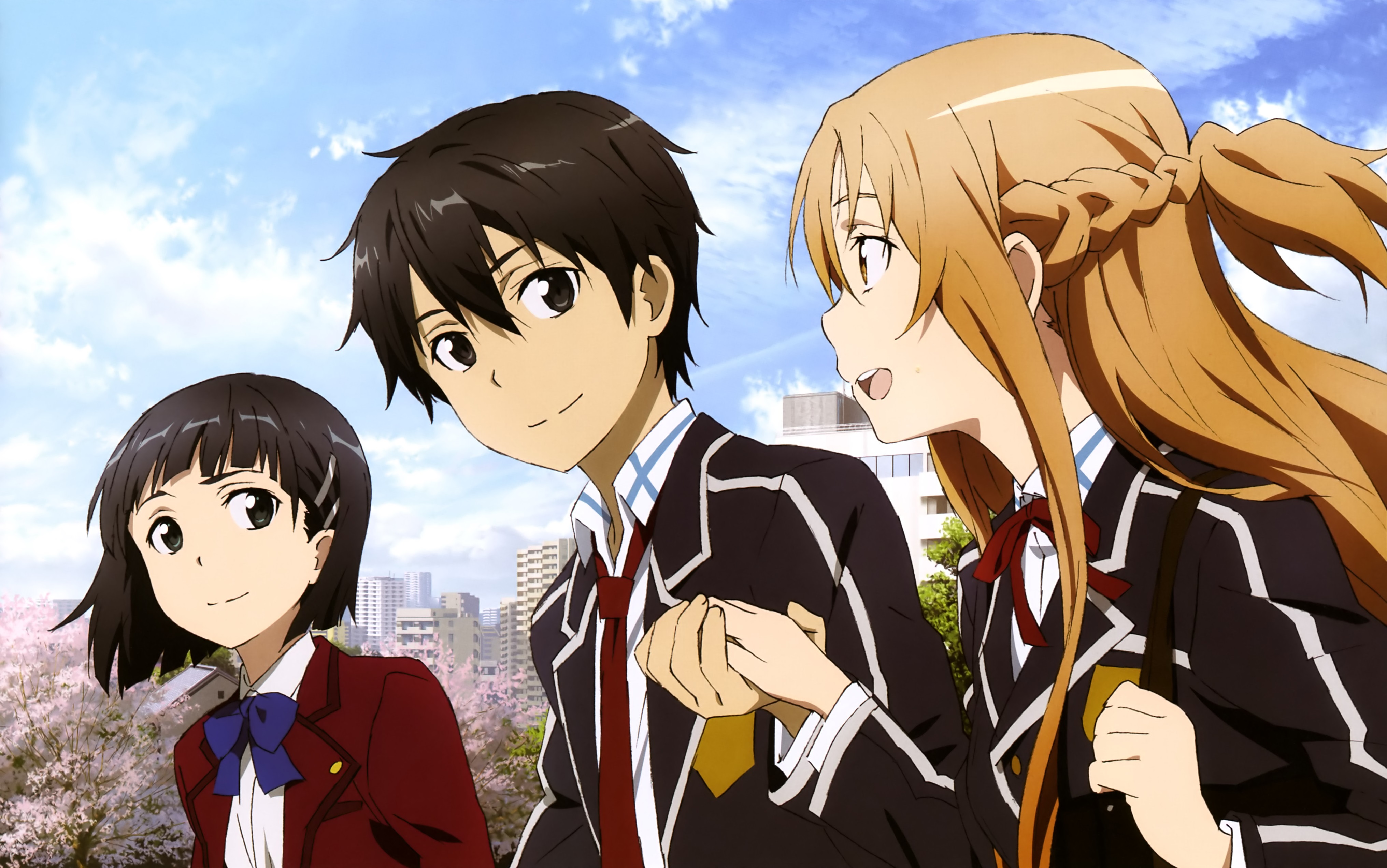 Sword Art Online 4K Ultra HD: Kirito, Asuna & Leafa Together