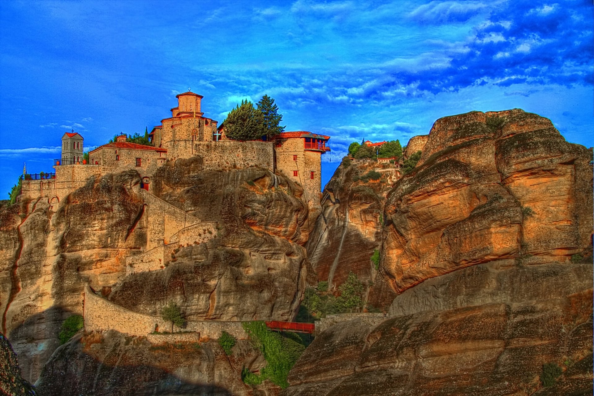 Download Greece Building Castle Man Made Religious Meteora 4k Ultra HD ...