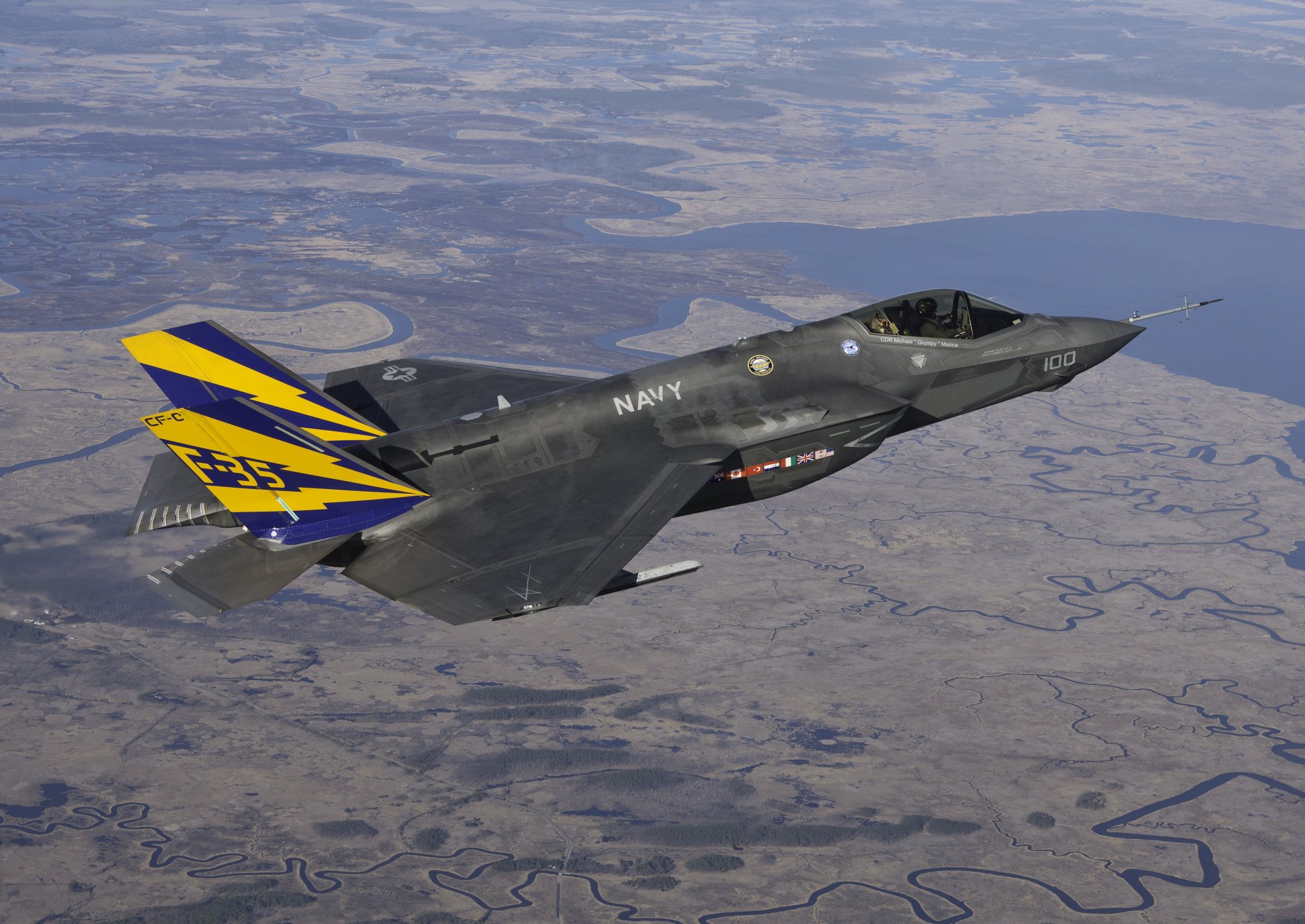 F-35 Lightning II Navy Jet Fighter - Stunning HD Military Warplane ...