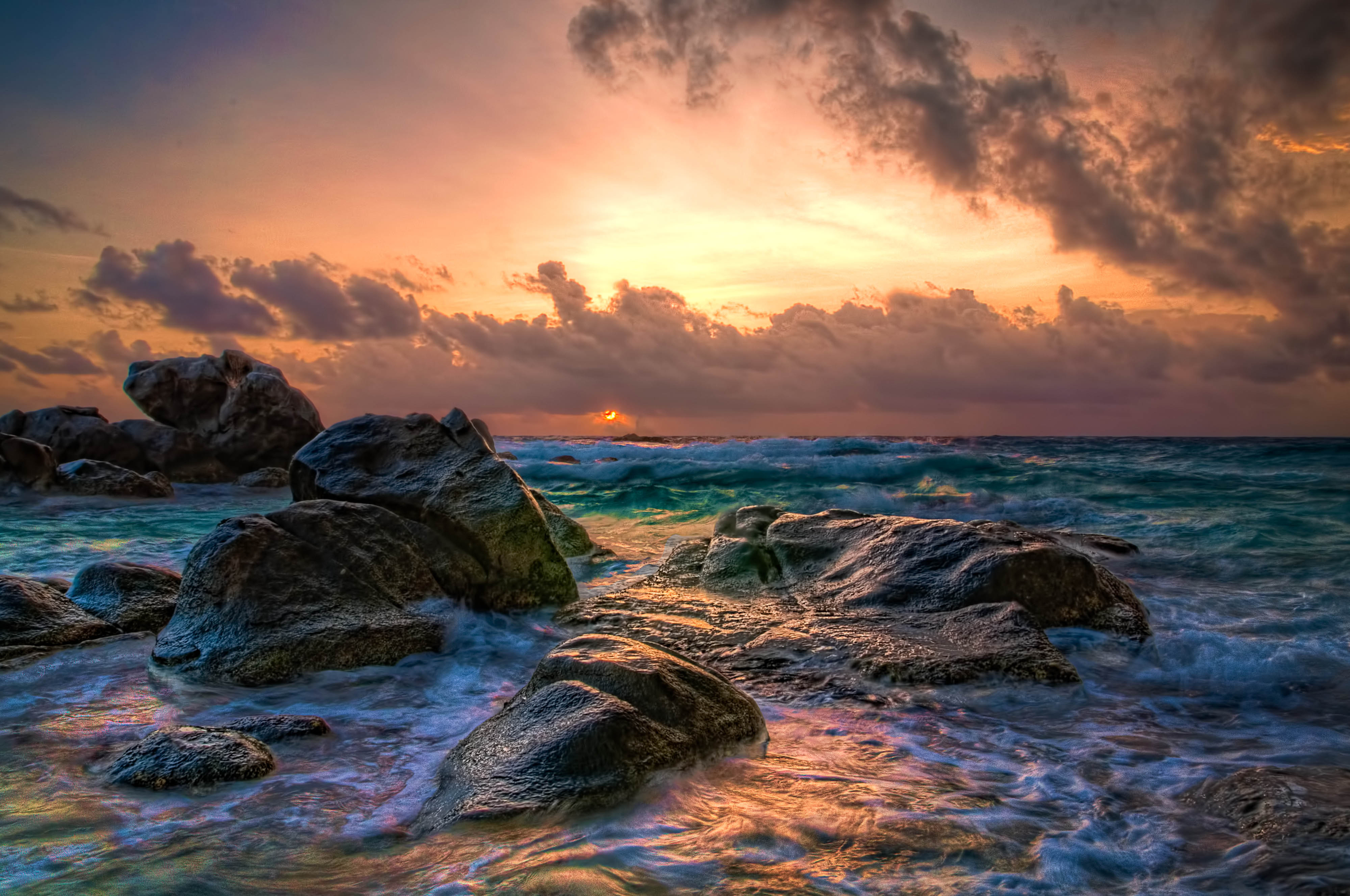 Sunset Horizon Over Ocean Waves – Stunning HD Nature Wallpaper by Rick ...