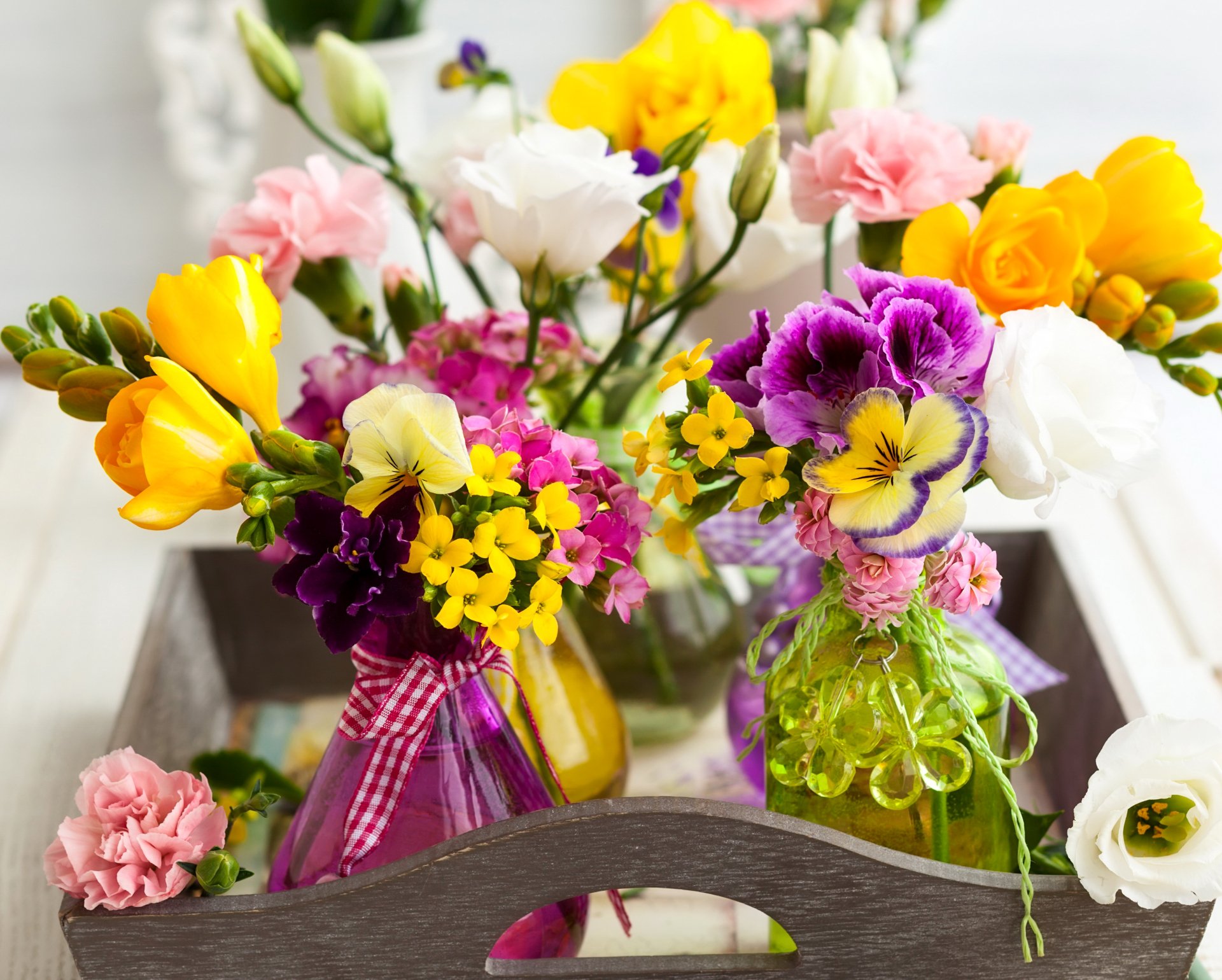 Download Yellow Flower Spring Colorful Colors Bouquet Man Made Flower ...