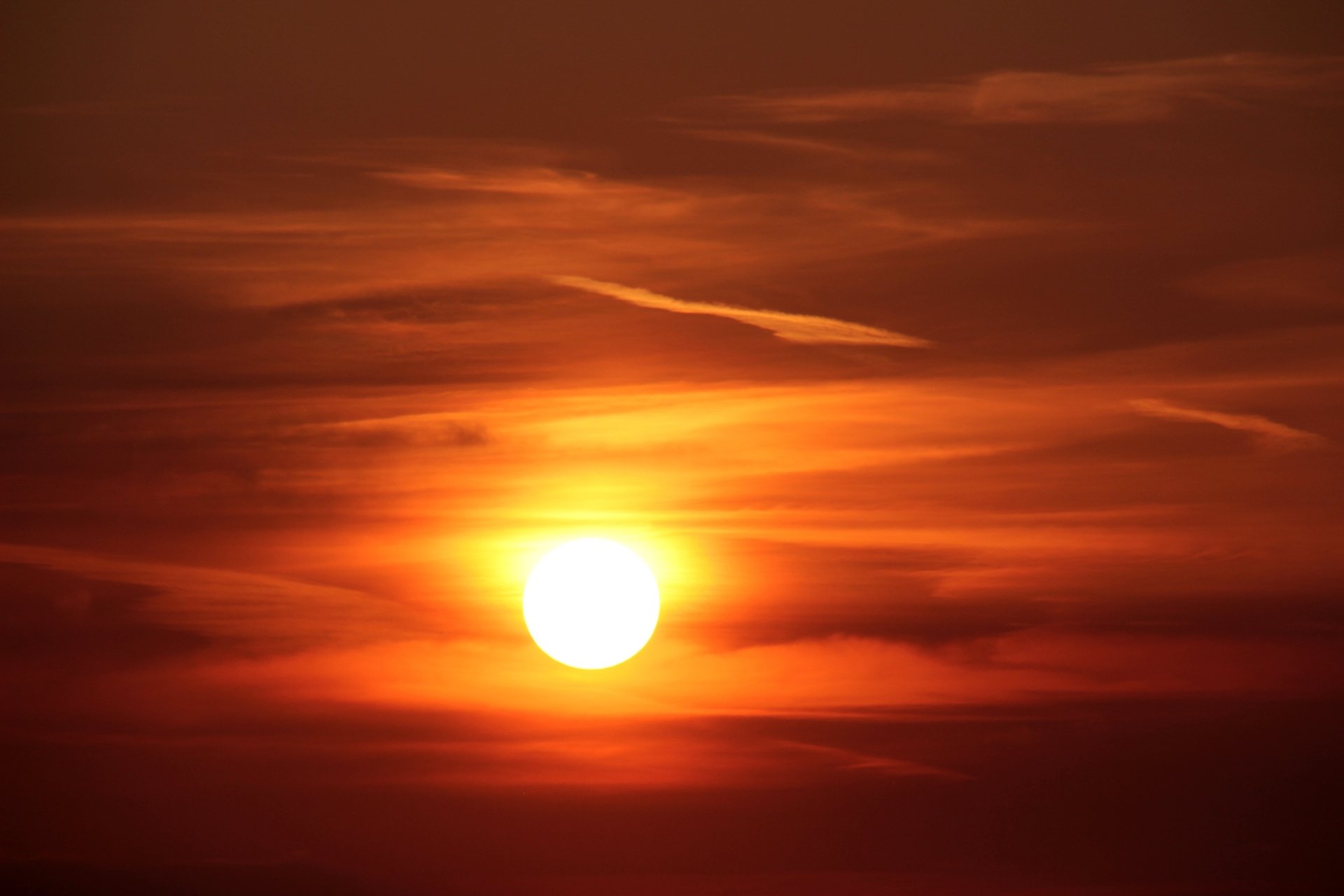 Download Evening Orange (Color) Nature Sun Sky Sunset 4k Ultra HD ...