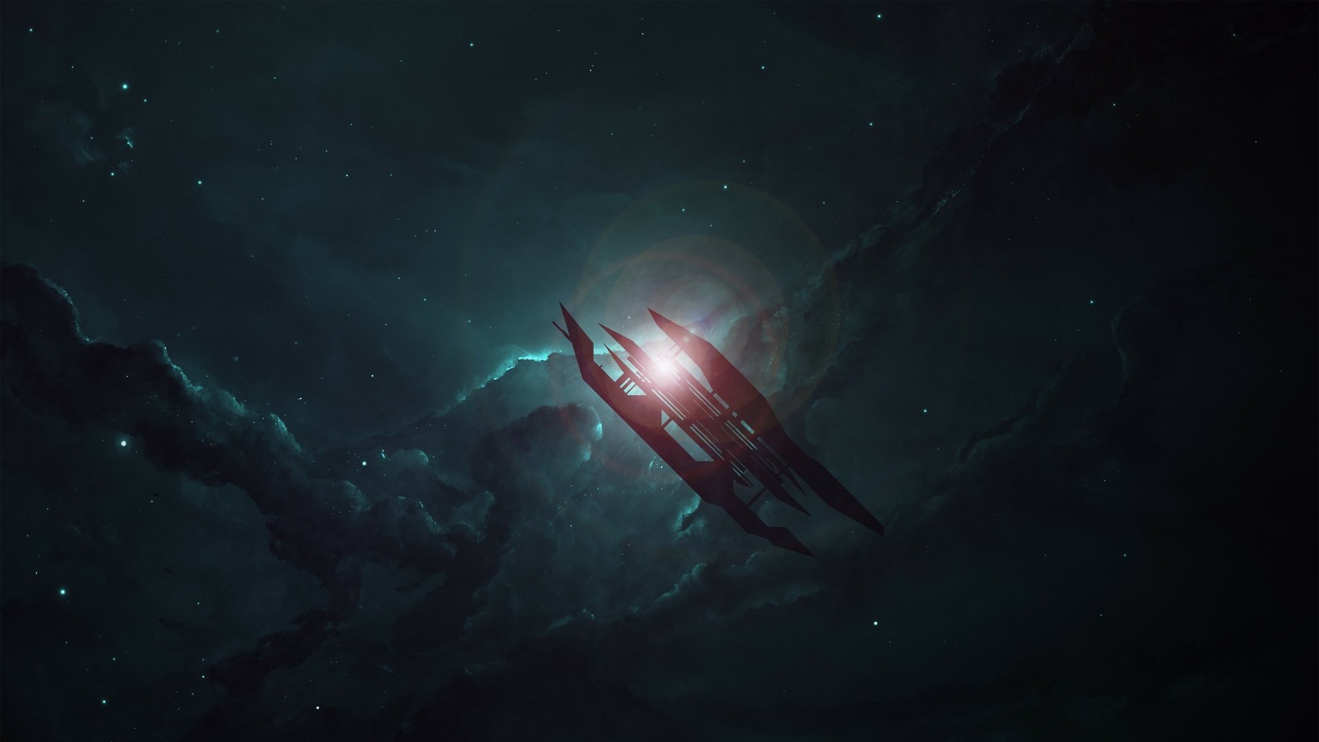 Ultra HD Sci-Fi Spaceship Voyage Beyond the Stars