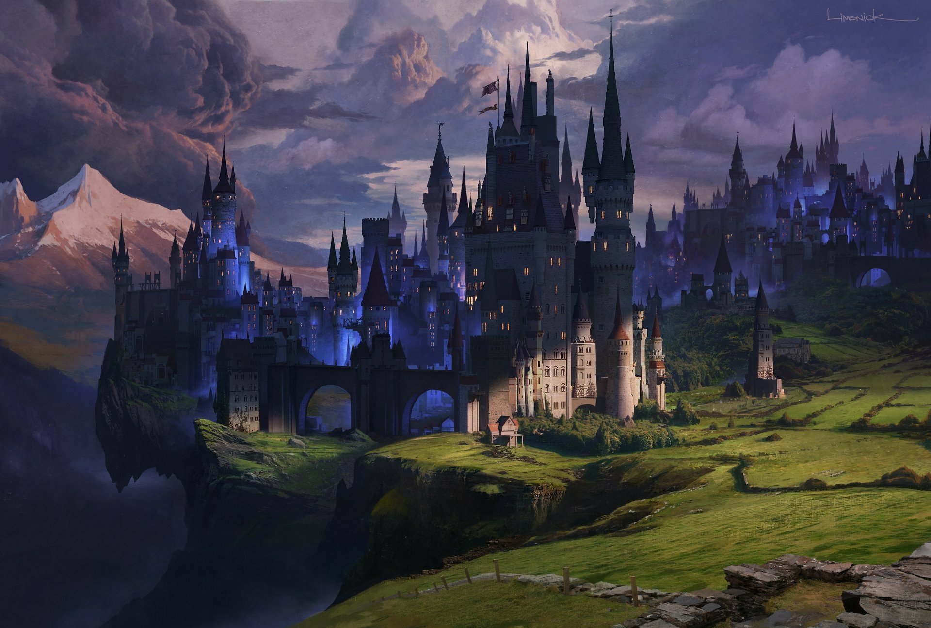 Enchanted Castle A Stunning Fantasy HD Wallpaper By Aaron Limonick