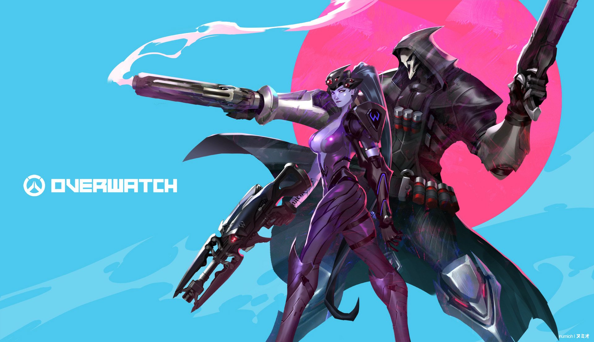 Overwatch HD Wallpaper: Widowmaker & Reaper in Action by Hoi Mun