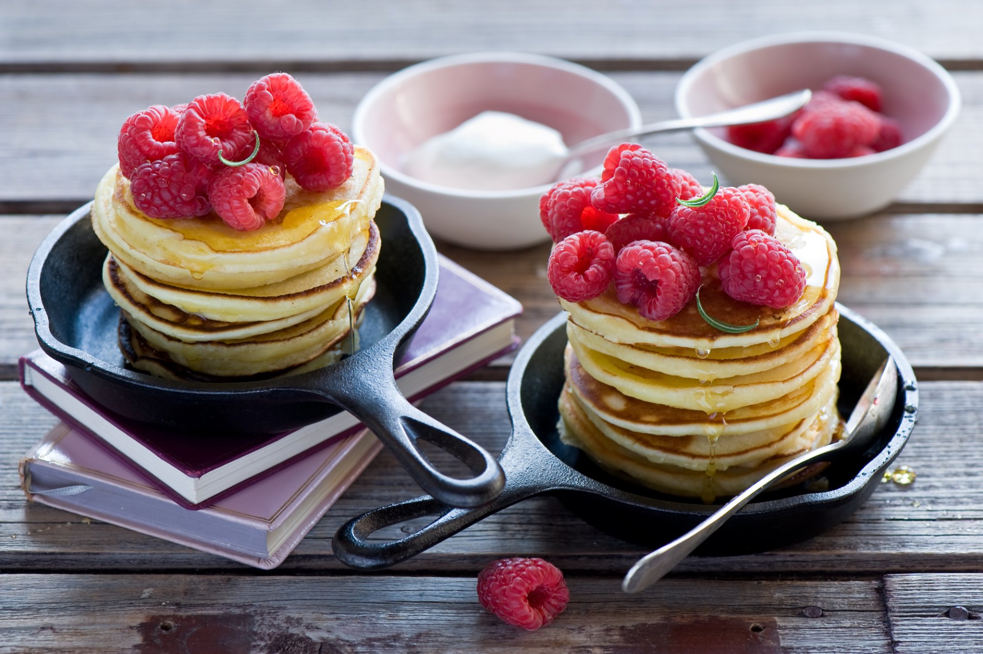 Fluffy Raspberry Pancakes: HD Breakfast Still Life Delight by Anna ...