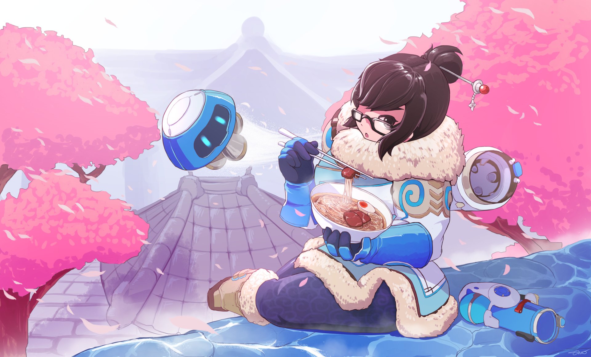 Mei in Overwatch: Delightful 4K Ultra HD Wallpaper by n07shichi