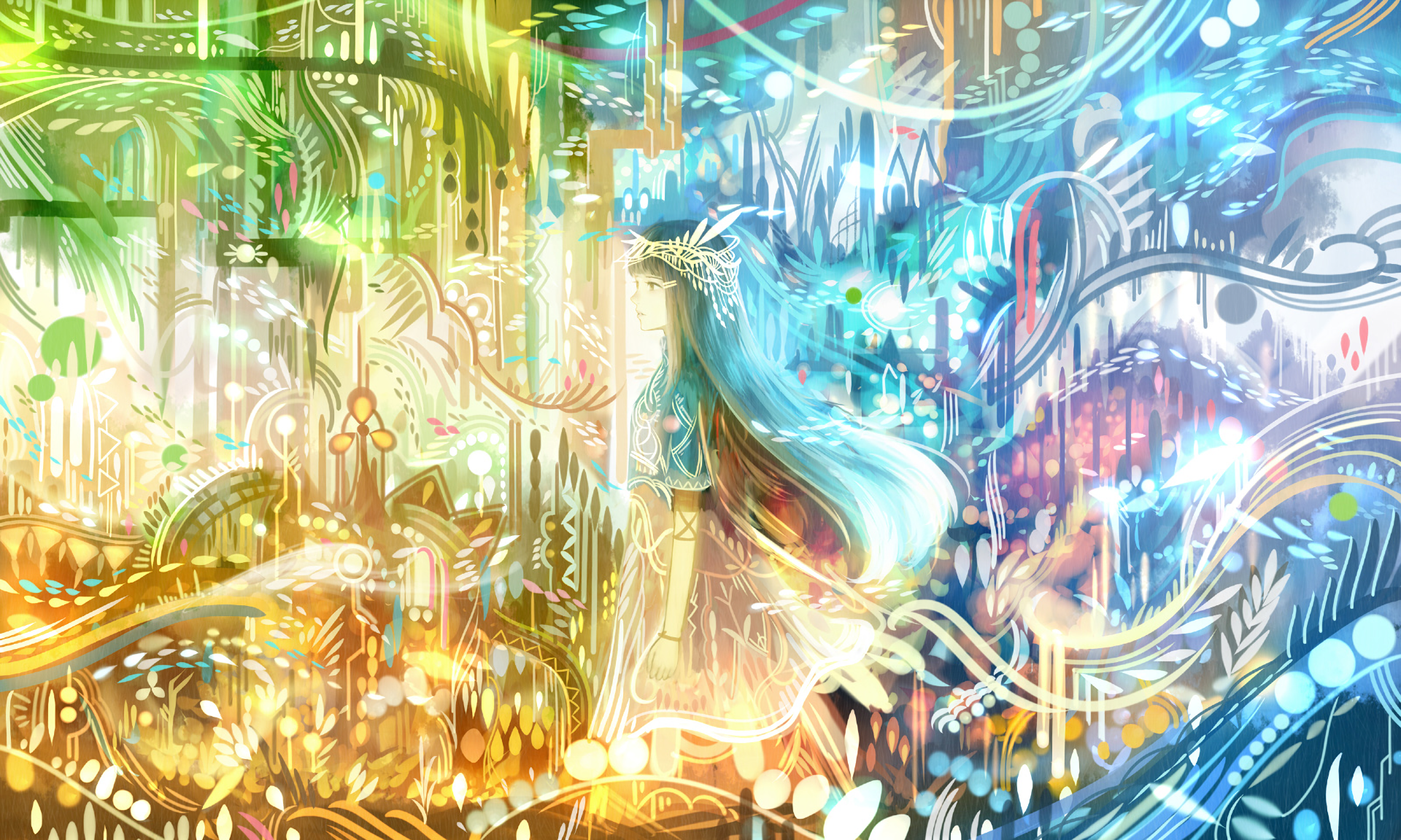 Vibrant Dreams: An Original HD Anime Wallpaper by 防人