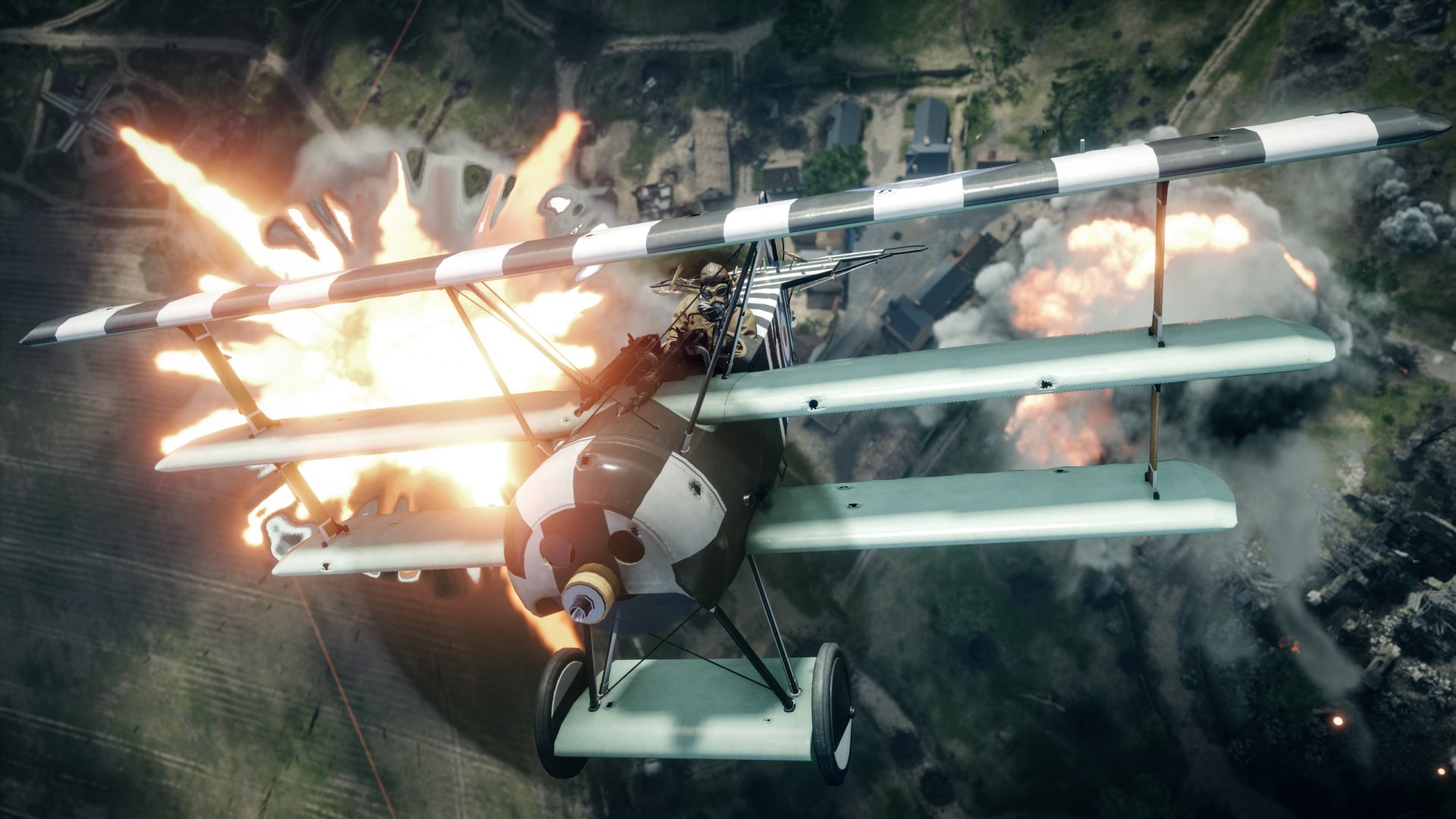 Download Fire Biplane Aircraft Video Game Battlefield 1 HD Wallpaper by ...