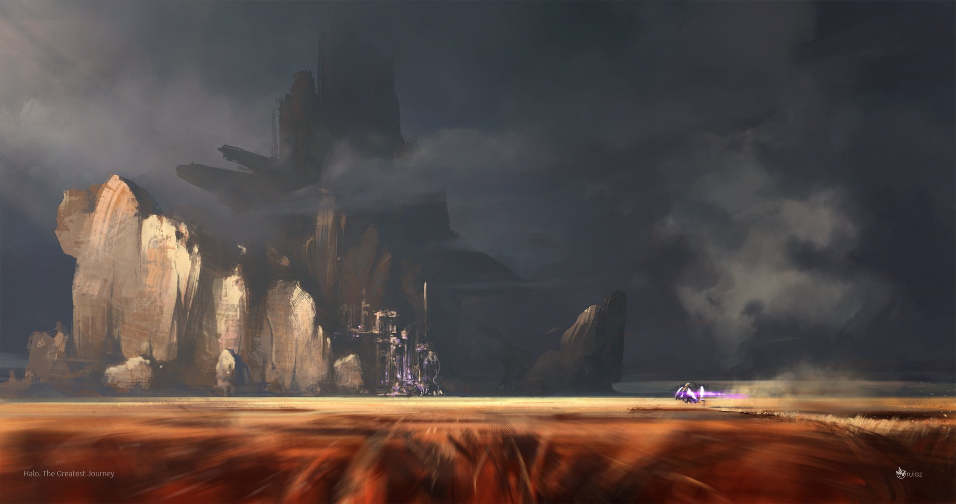 Halo HD Landscape: Epic Video Game Wallpaper