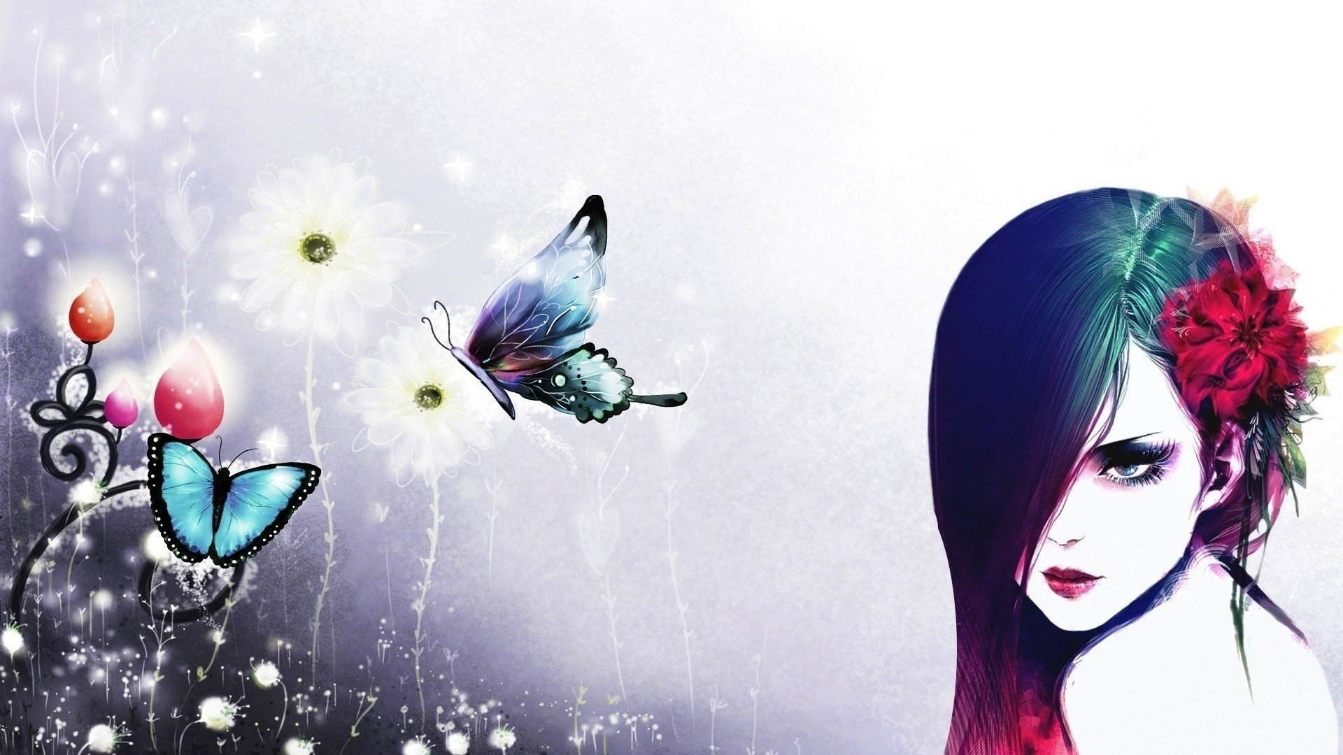 Download Butterfly Artistic Human HD Wallpaper | 1920x1080 | Wallpaper ...