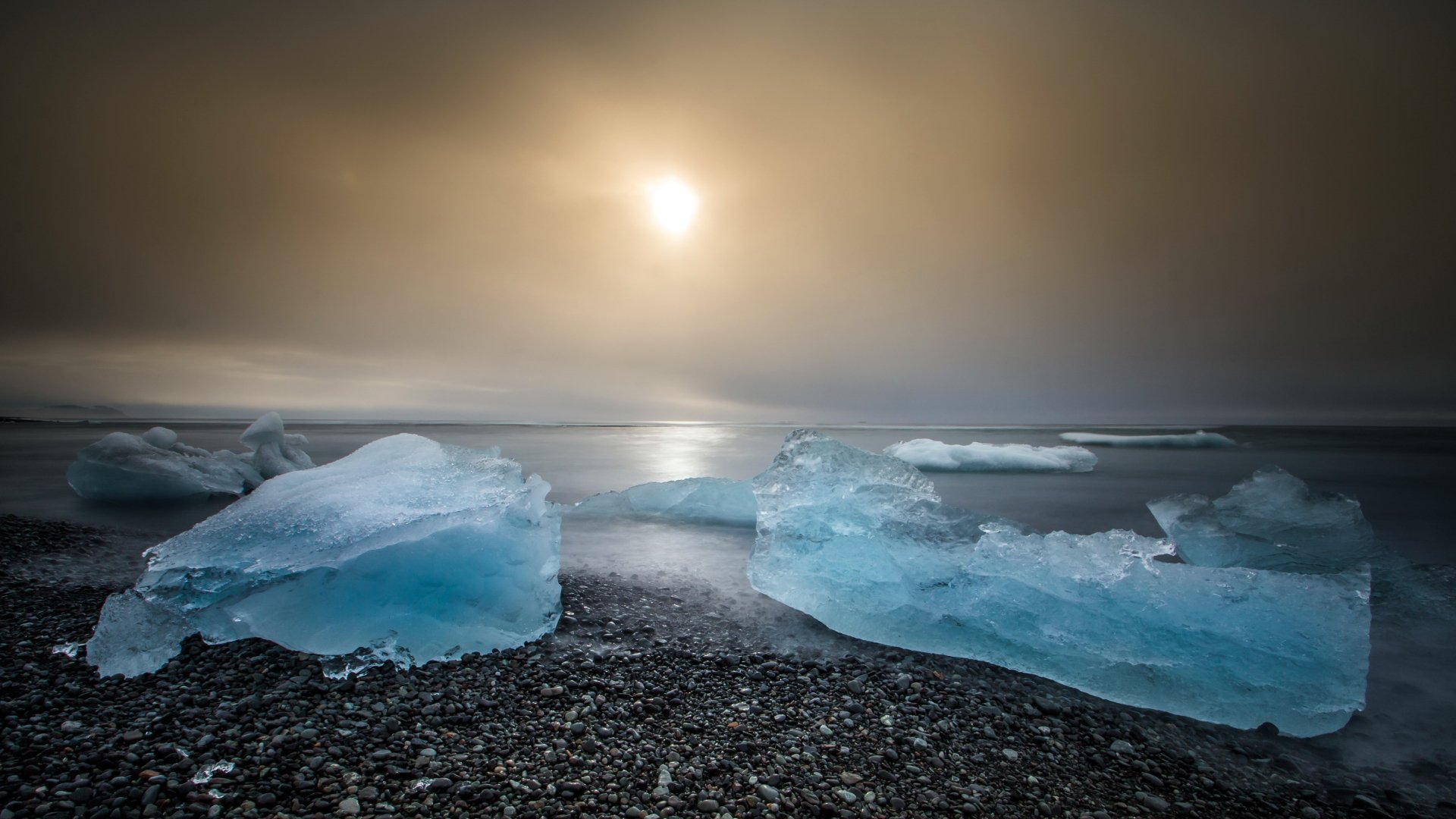 Download Ice Horizon Nature Ocean HD Wallpaper