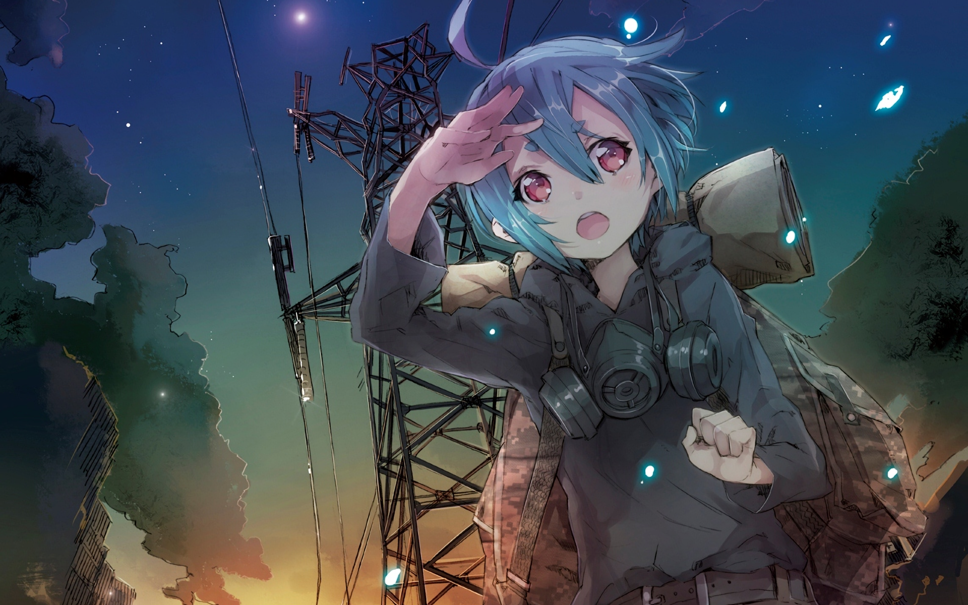 HD Anime Wallpaper: Adventurous Spirit at Dusk by ゆーげん