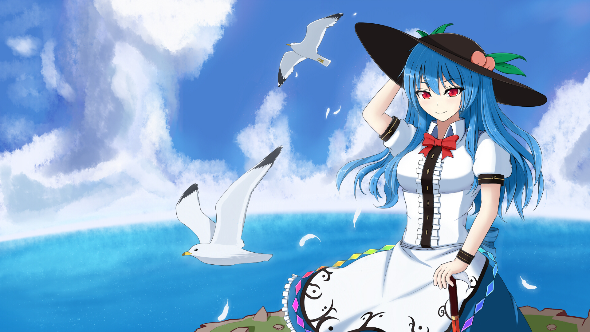 Download Tenshi Hinanawi Anime Touhou HD Wallpaper by 猫打