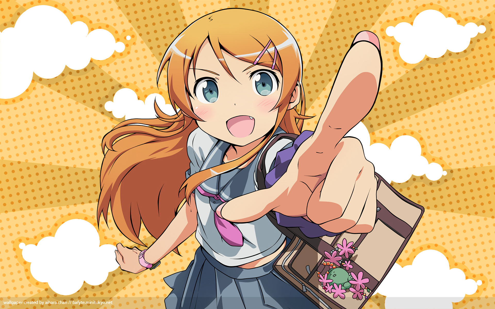 Kirino Kousaka — Oreimo HD Wallpaper: Radiant Schoolgirl