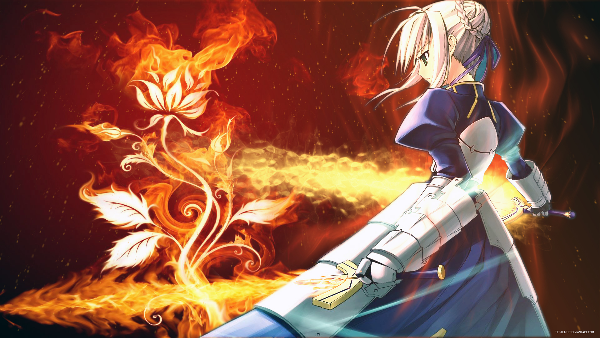 Fiery Saber by tet-tet-tet