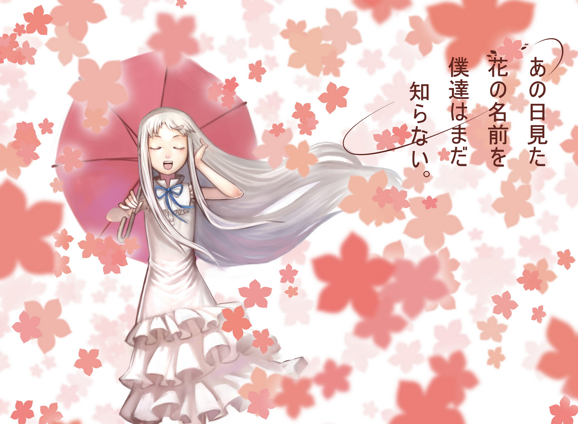 Anohana HD Wallpaper: Blossoms and Memories in Anime Serenity