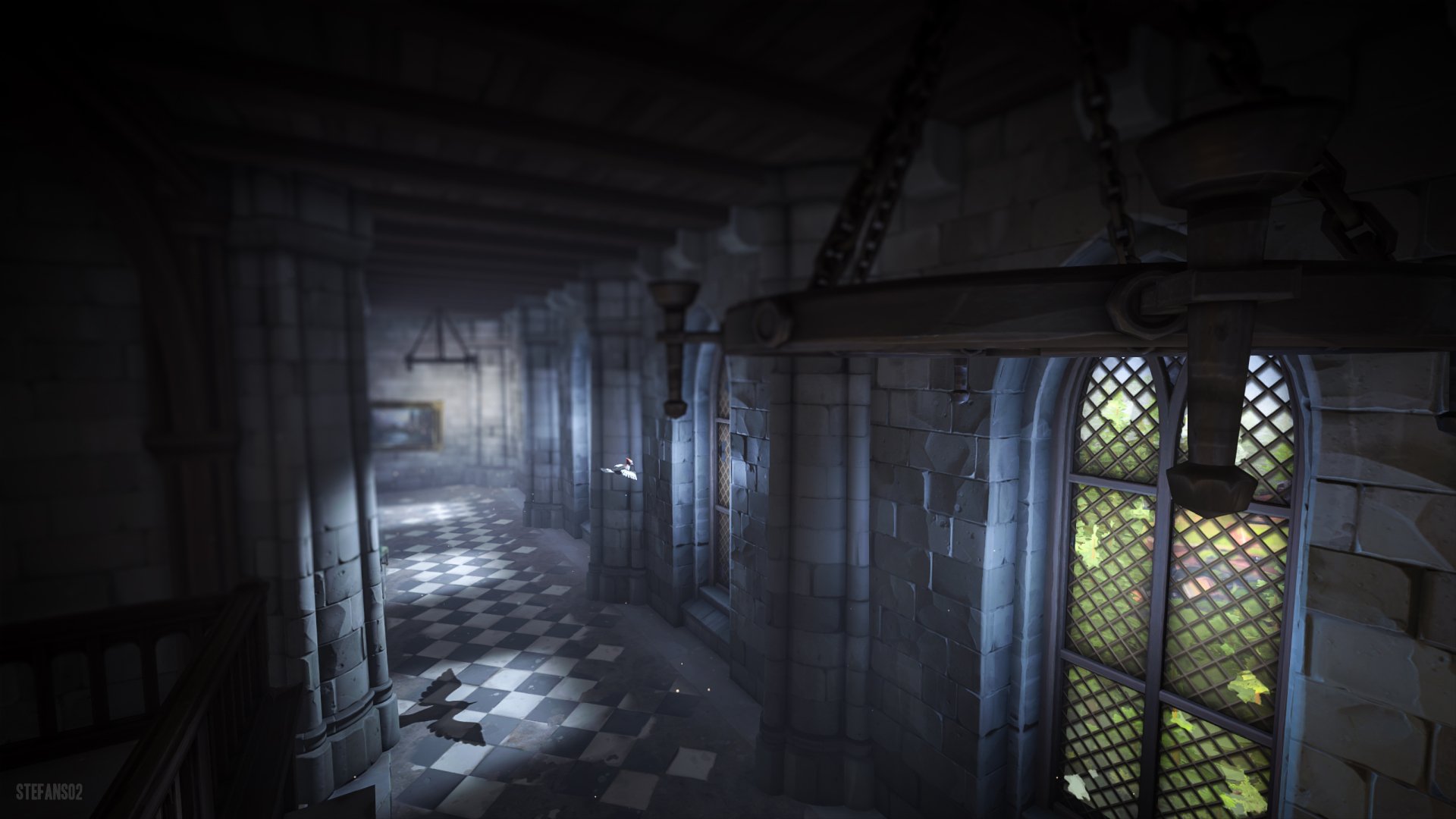 Overwatch: Eichenwalde / Castle Hallway by StefanS02