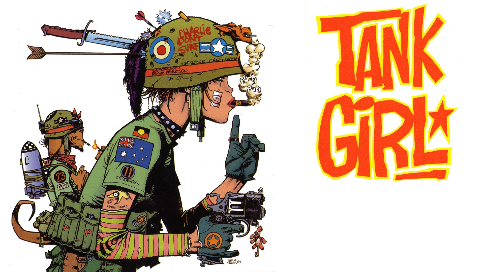 Tank Girl HD Wallpaper – Bold Comic Rebel in Action
