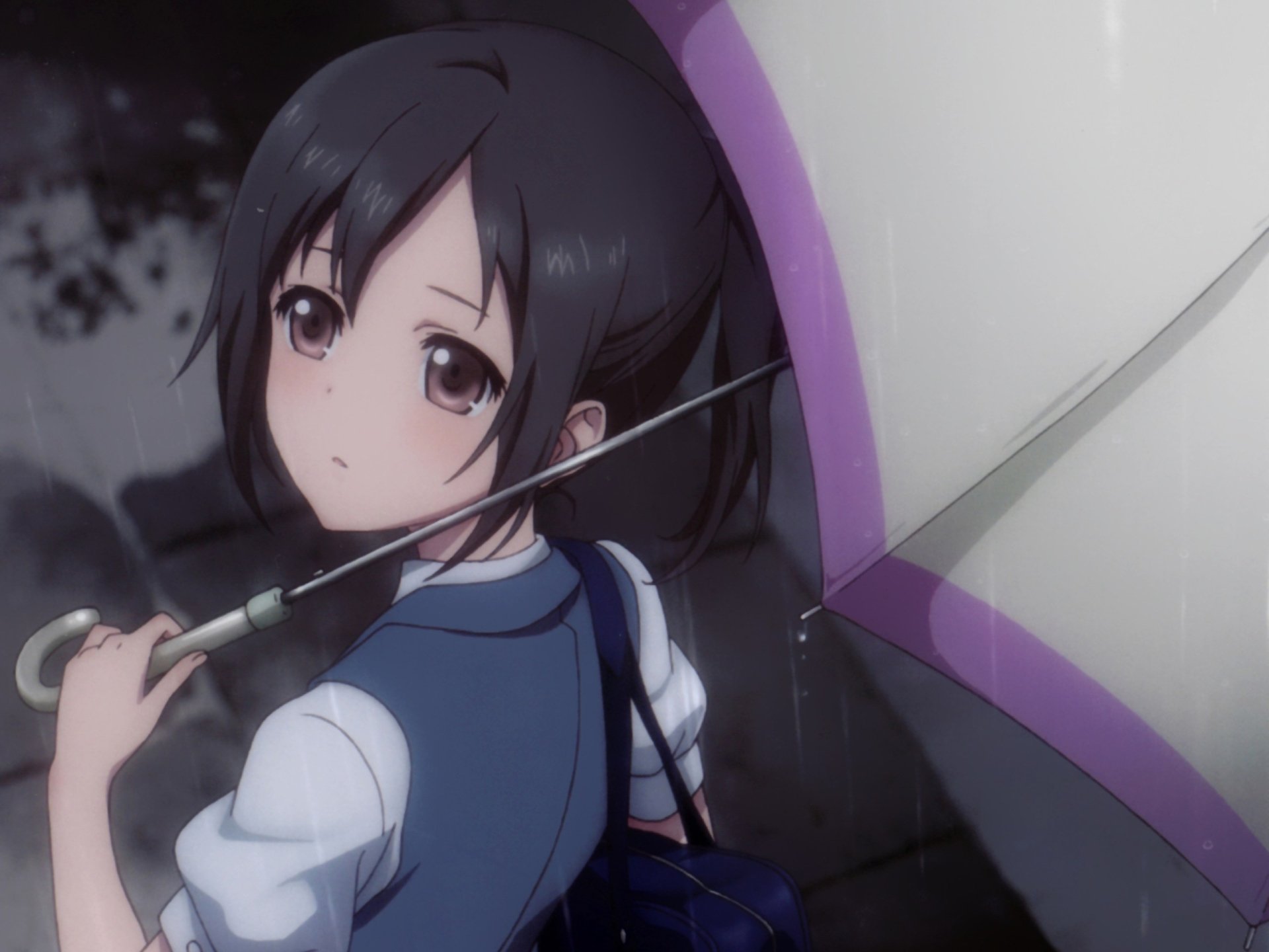 Tari Tari Anime HD Wallpaper – Serene Moments in the Rain