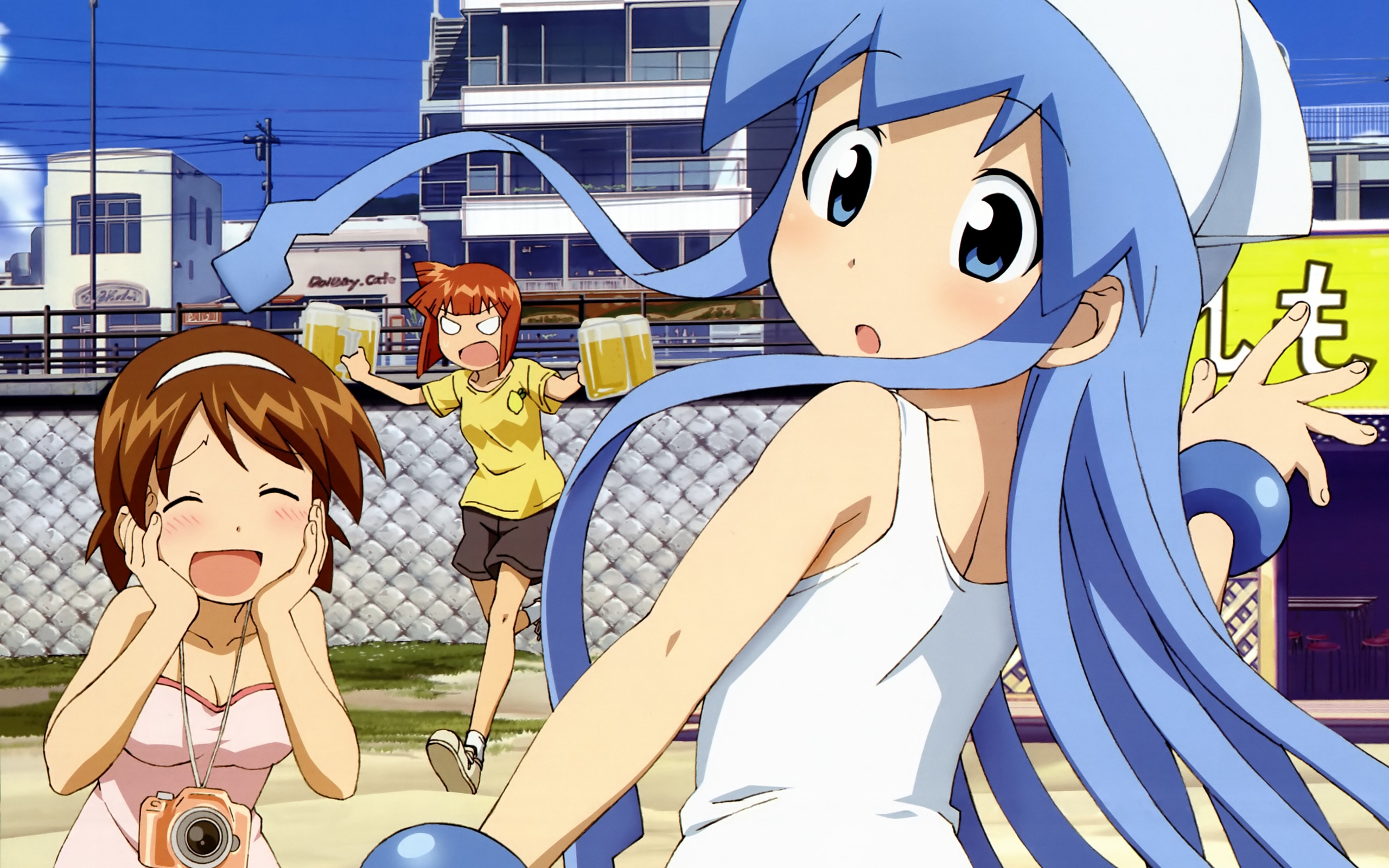 Download Ika Musume Anime Squid Girl HD Wallpaper