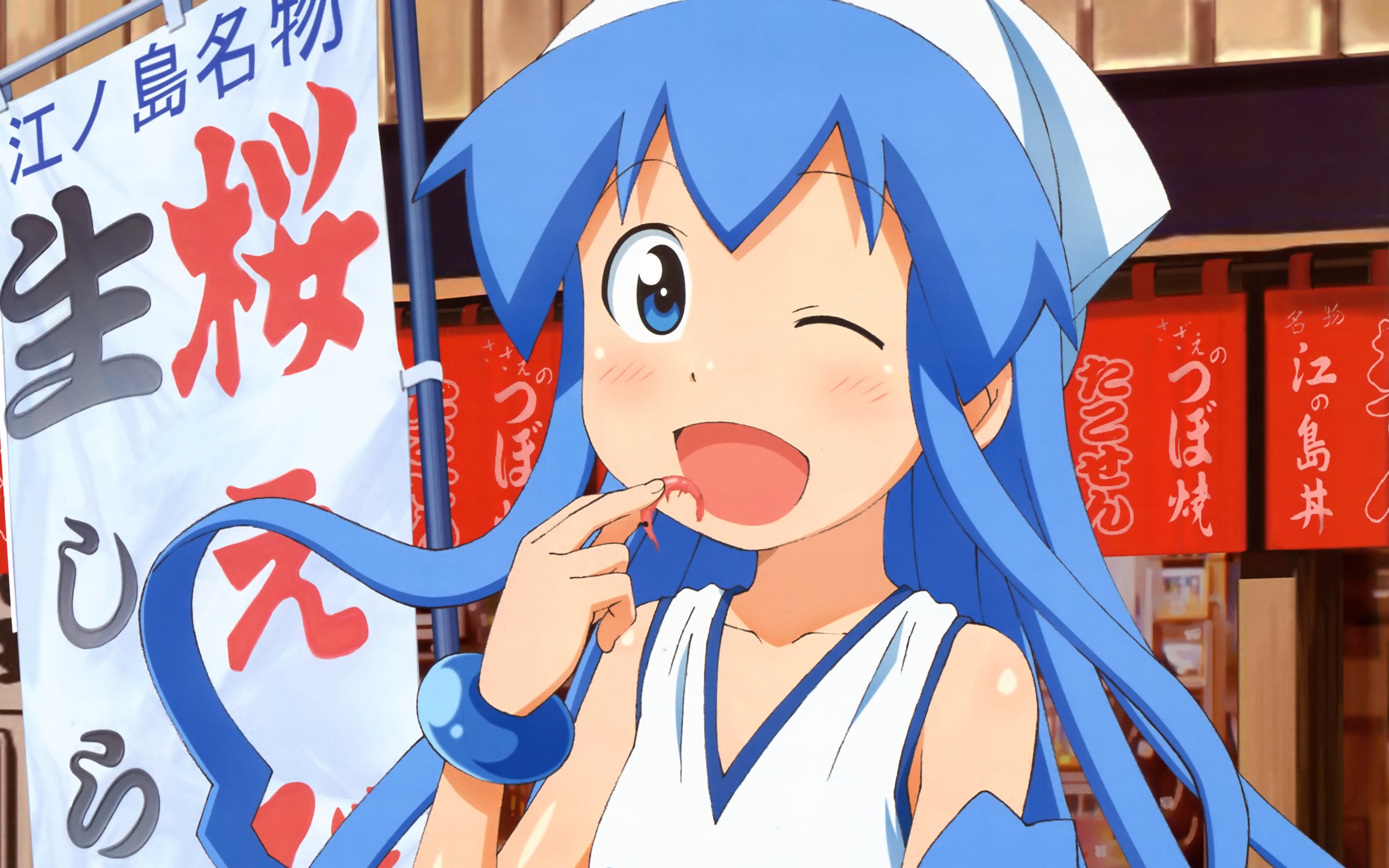 Download Ika Musume Anime Squid Girl HD Wallpaper