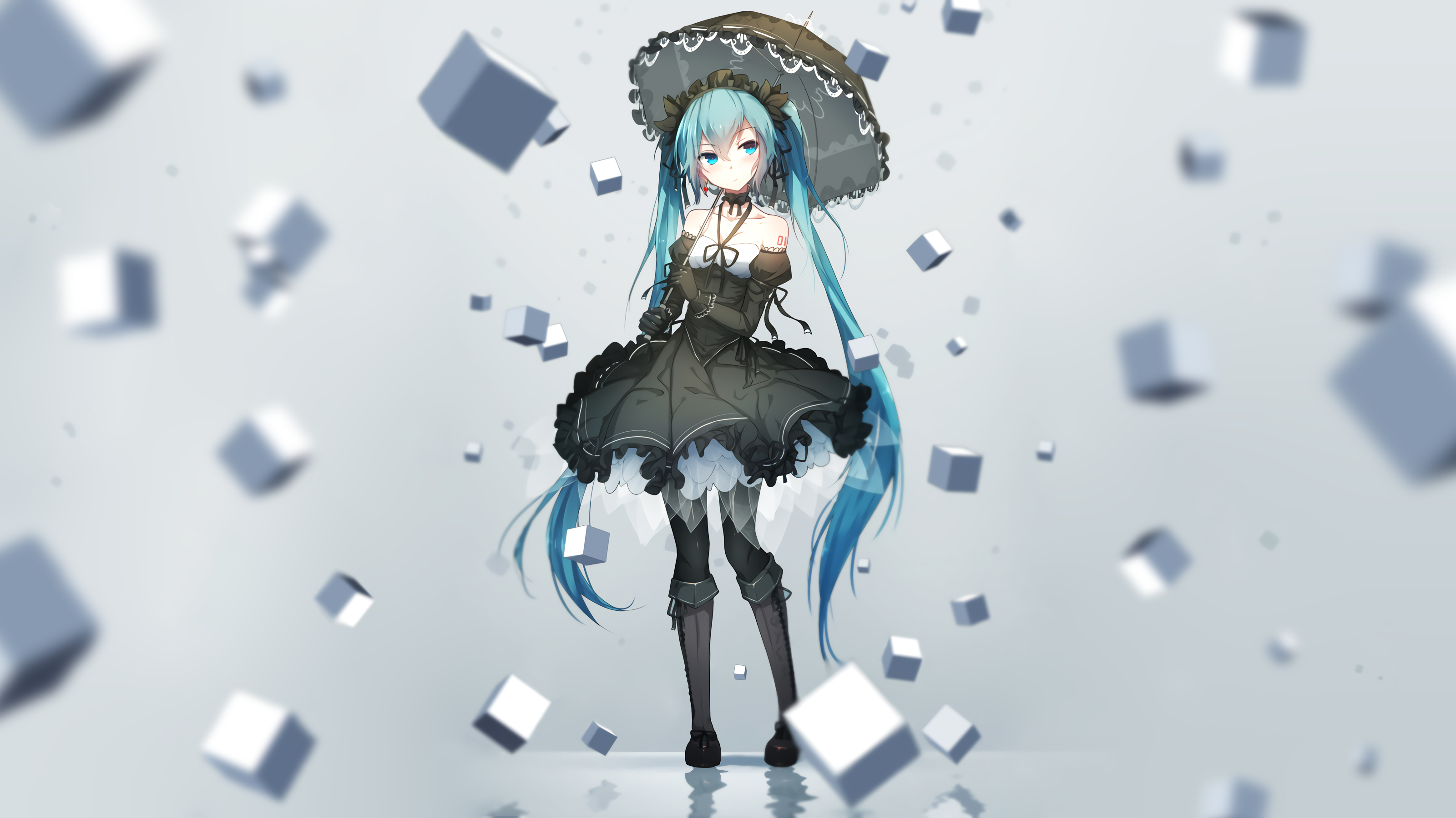 Gothic Hatsune Miku HD Wallpaper by 千夜QYS3
