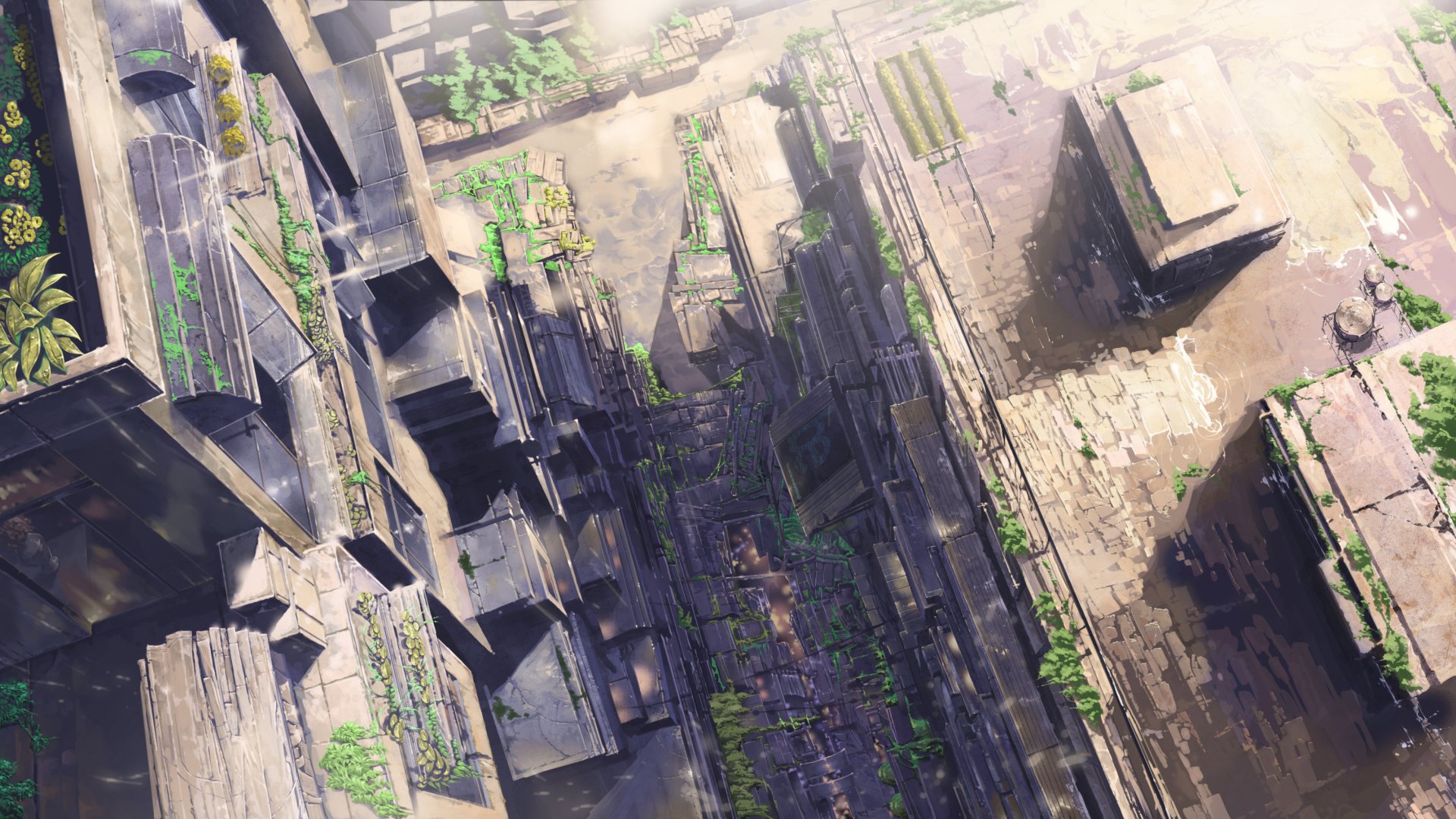 Scenic Ruins: Original Anime HD Wallpaper by Huanting