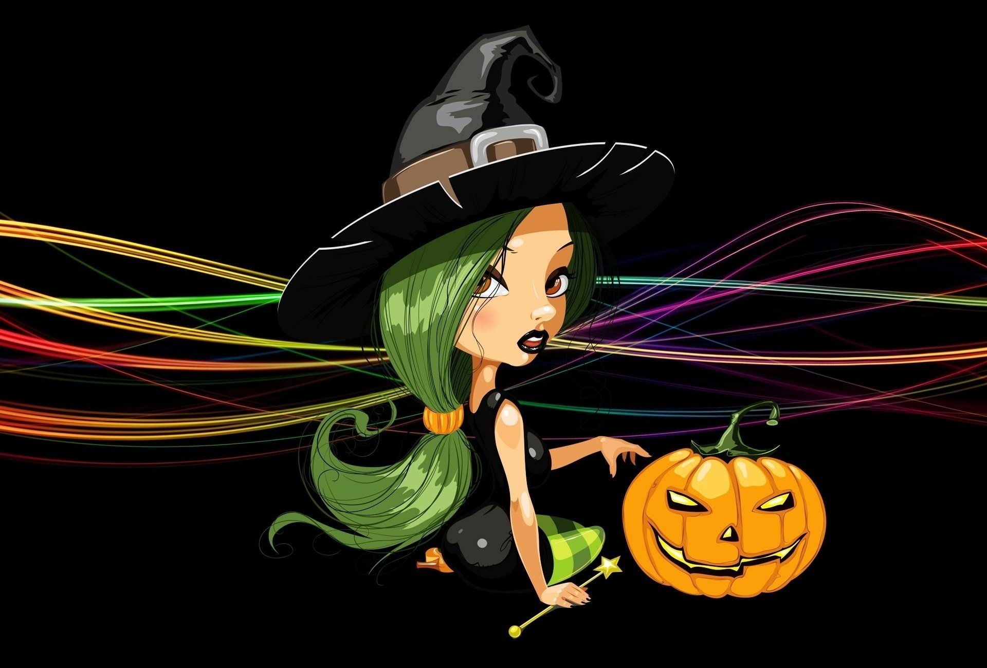 Download Jack O Lantern Witch Holiday Halloween Hd Wallpaper