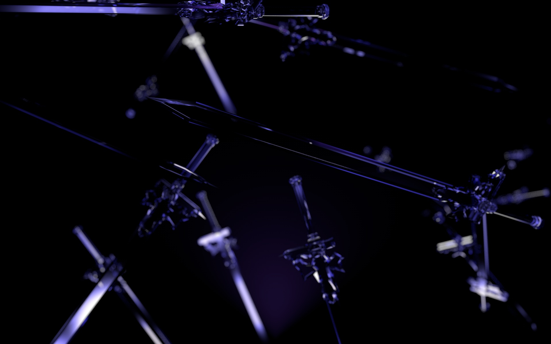 HD Sword Art Online Anime Wallpaper – Striking Swords in the Shadows