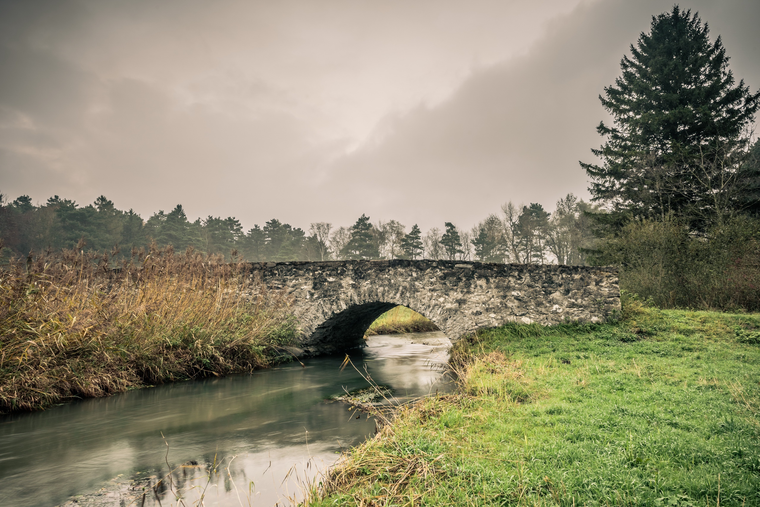 Download Nature River Man Made Bridge HD Wallpaper