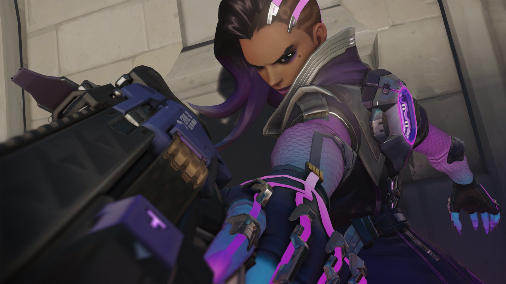 Sombra in Action: HD Overwatch Video Game Wallpaper | 2322x1306 ...