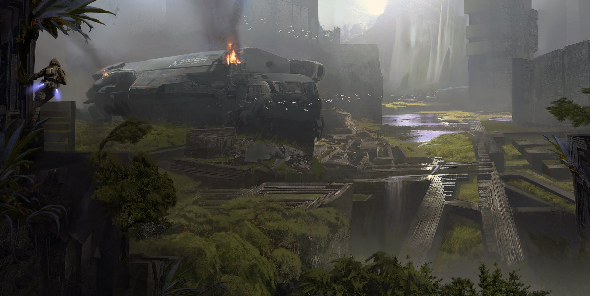Titanfall 2 HD Wallpaper: Epic Landscapes and Battle Scenery