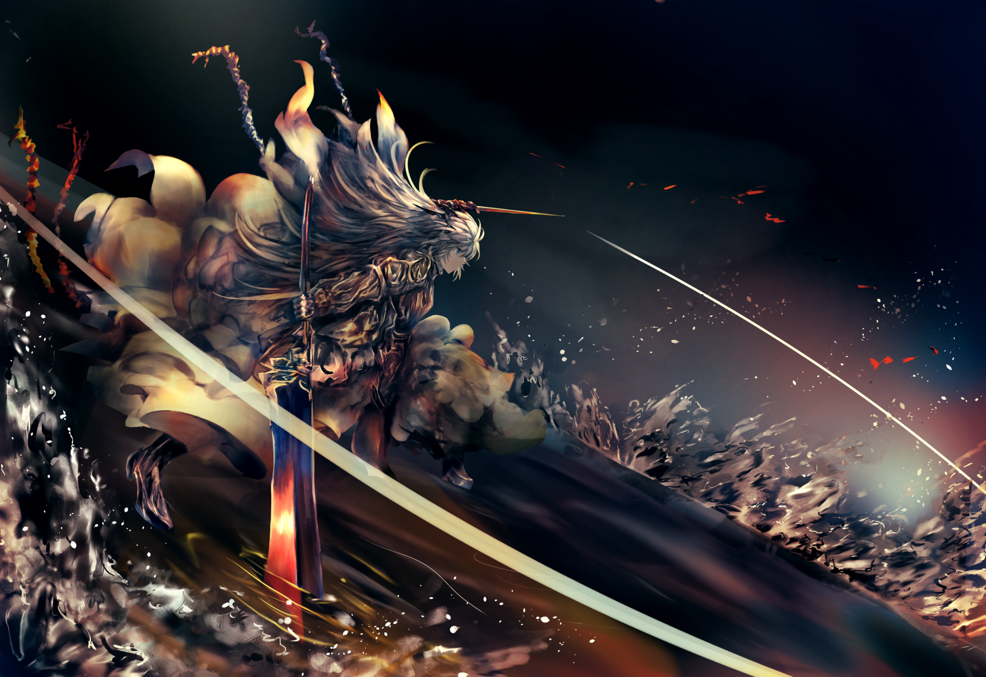 **Epic Anime Battle: HD Wallpaper Masterpiece**