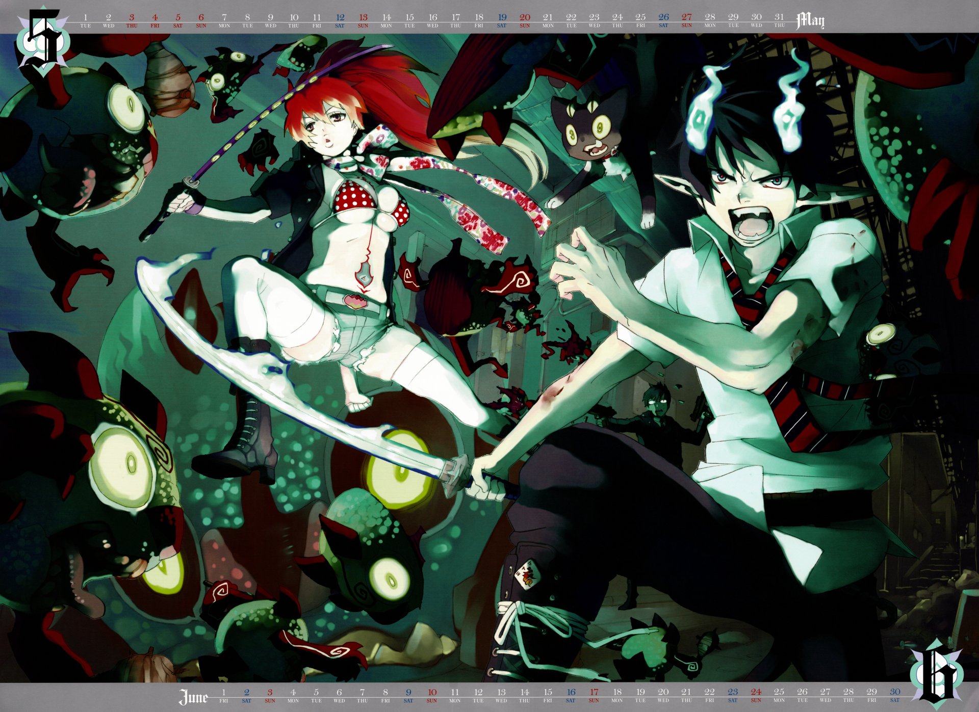 Download Anime Blue Exorcist 4k Ultra HD Wallpaper | 5283x3844 ...