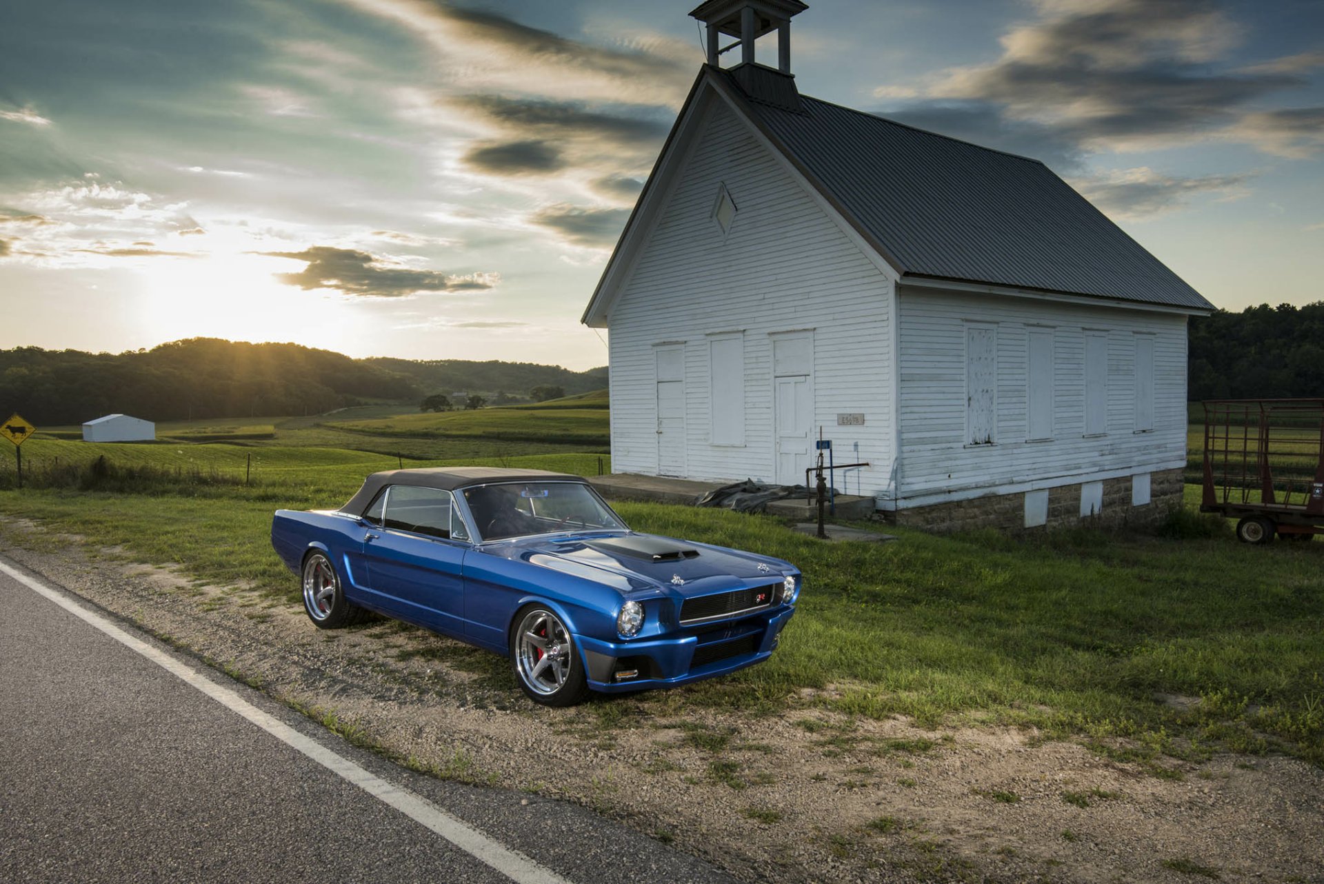 Sunset Blue Mustang — HD Muscle Car Hot Rod Wallpaper | 2037x1360 ...