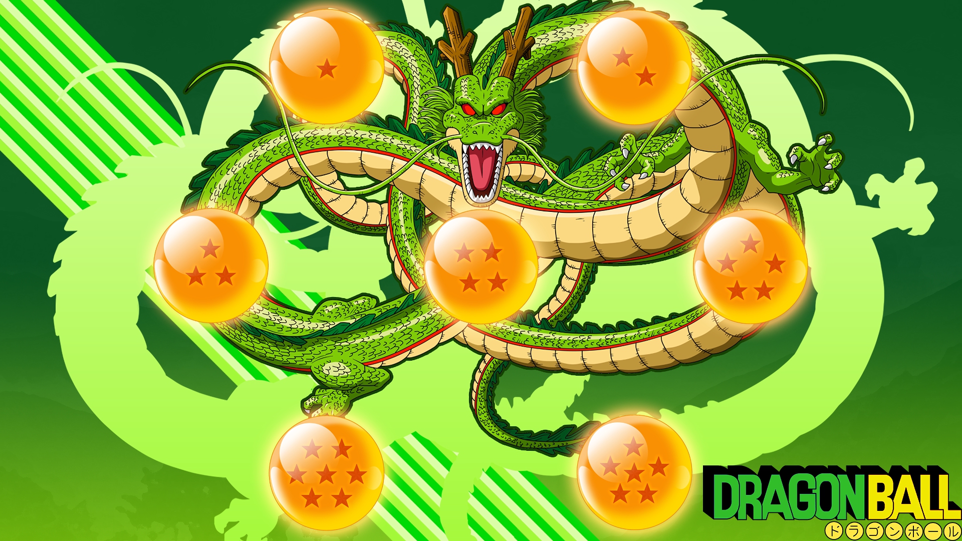 Dragon Ball Z HD Wallpaper: Legendary Shenron and Dragon Balls Blast