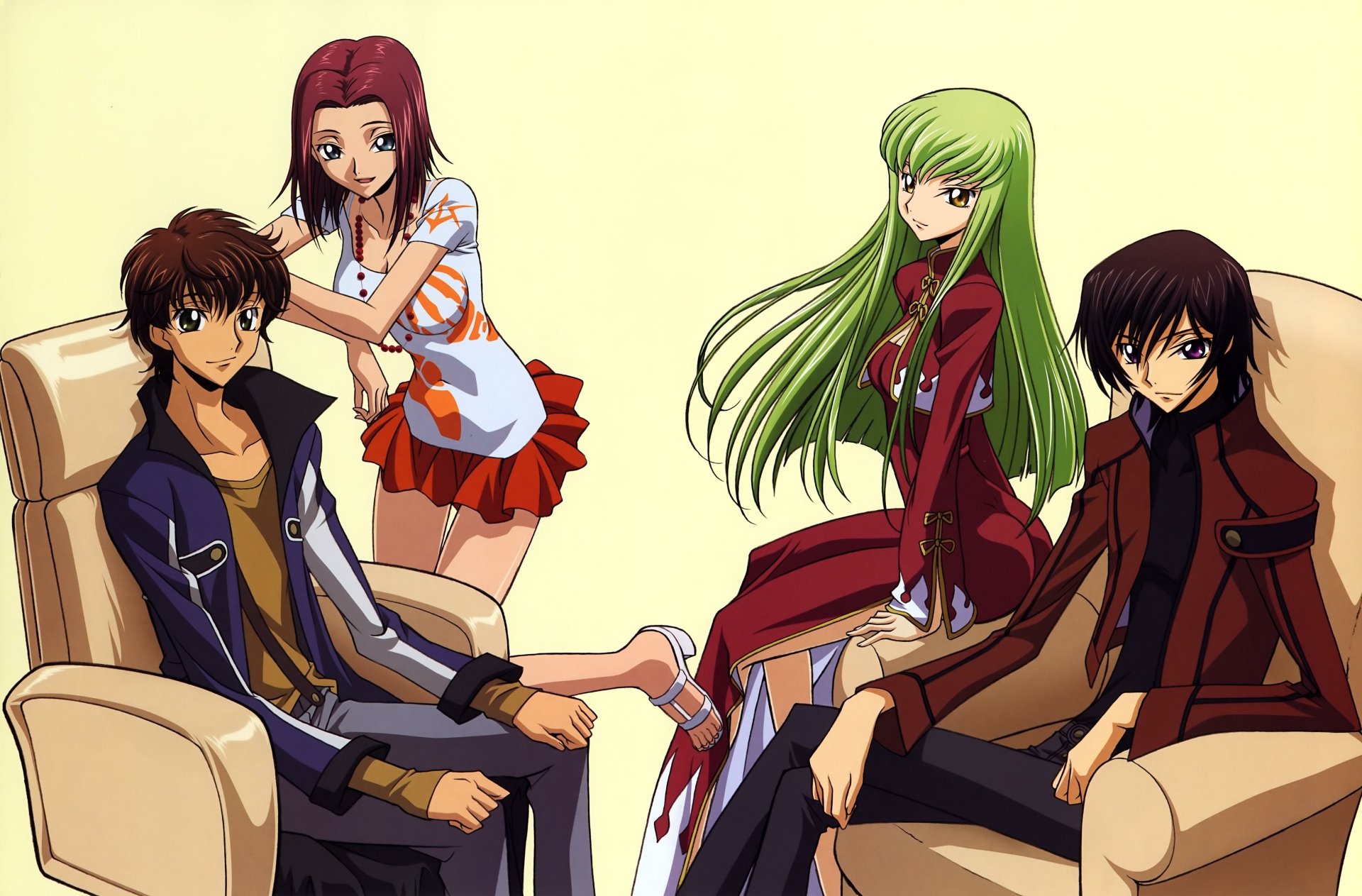 Download Suzaku Kururugi Lelouch Lamperouge Kallen Kōzuki C.C. (Code ...