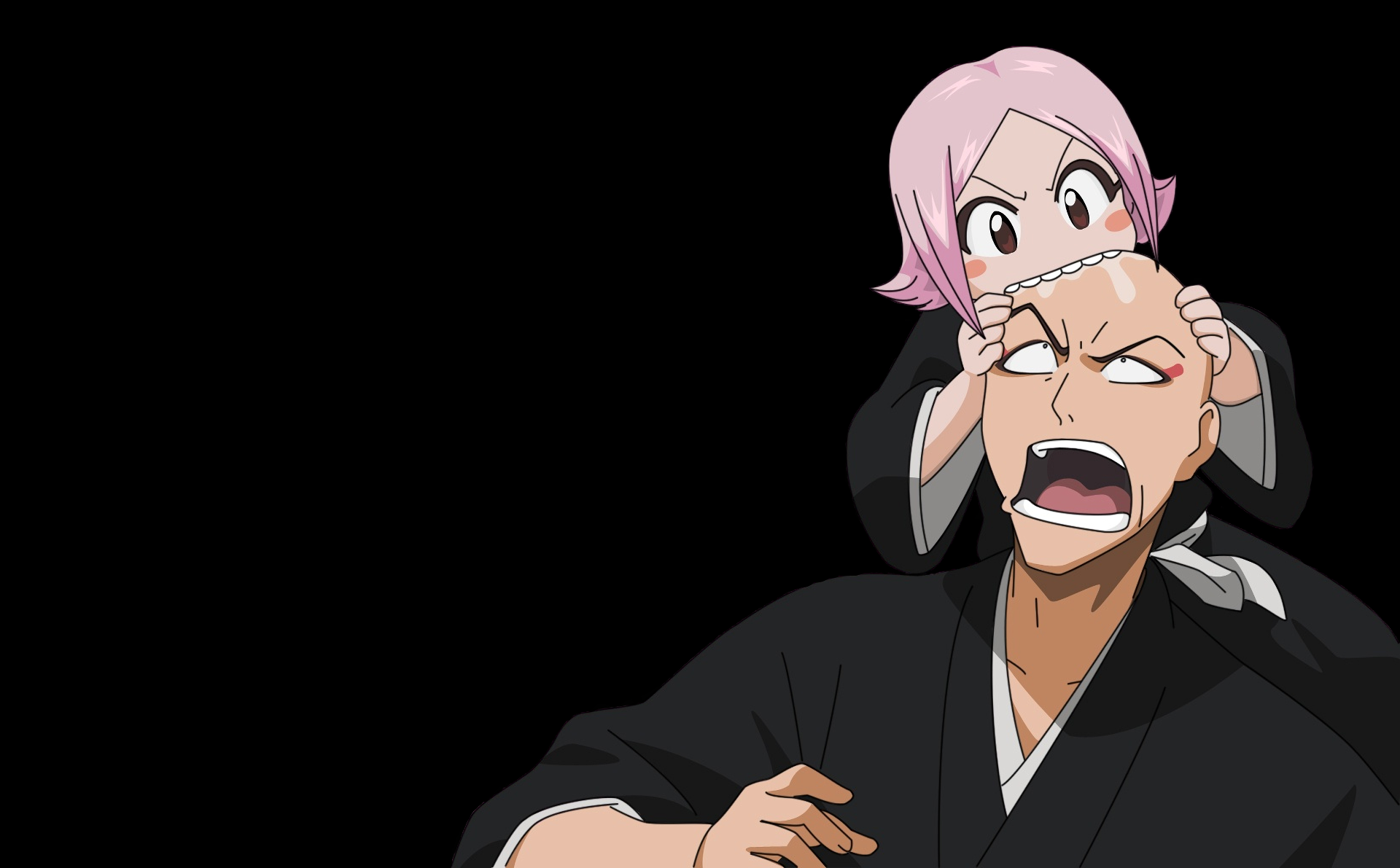 Bleach Anime HD Wallpaper: Fun Moment with Renji and Yachiru ...