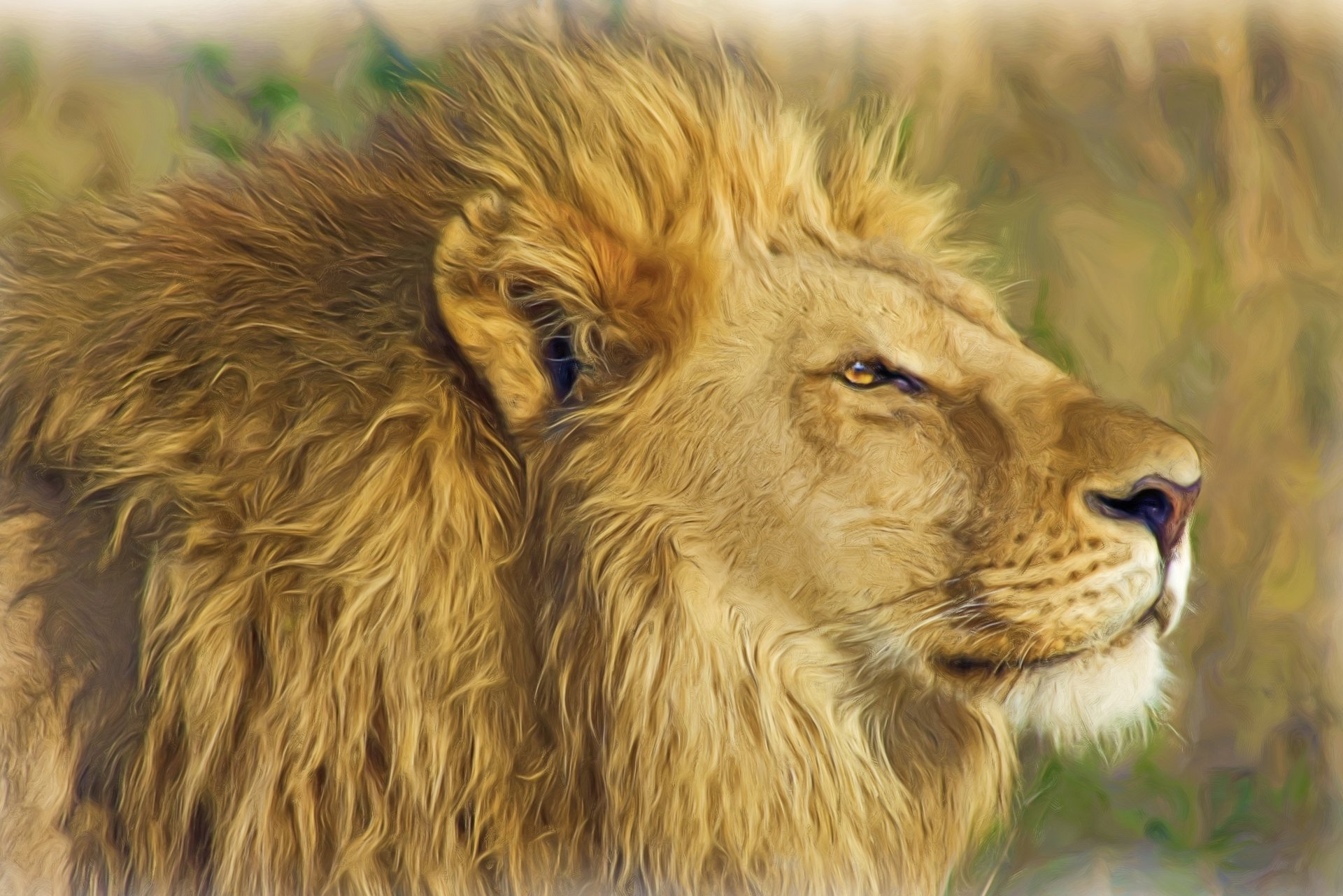 Regal Lion — 5K Ultra HD Oil Painting Wallpaper by Hans Benn ...