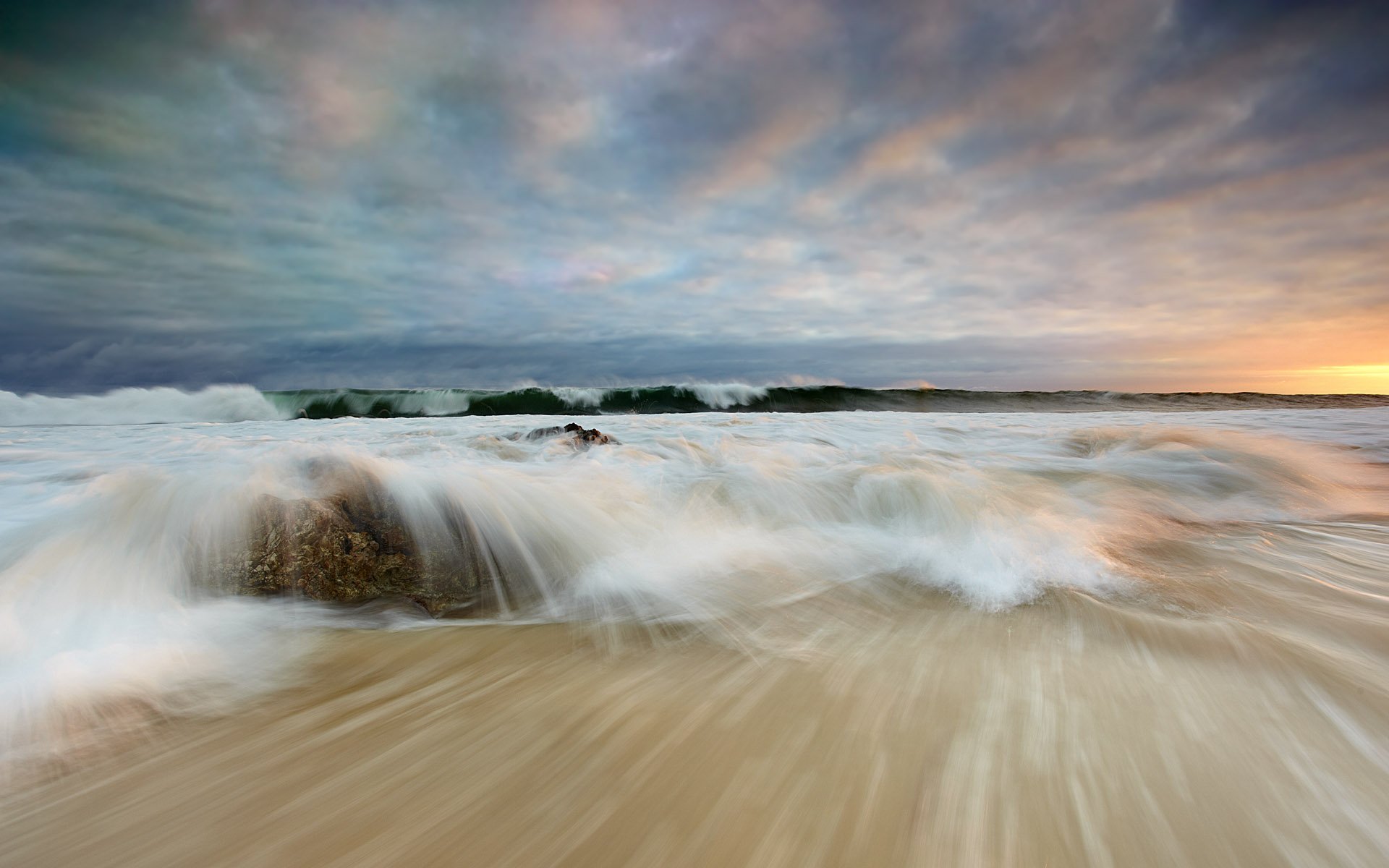 Download Cloud Sunset Sea Nature Ocean HD Wallpaper